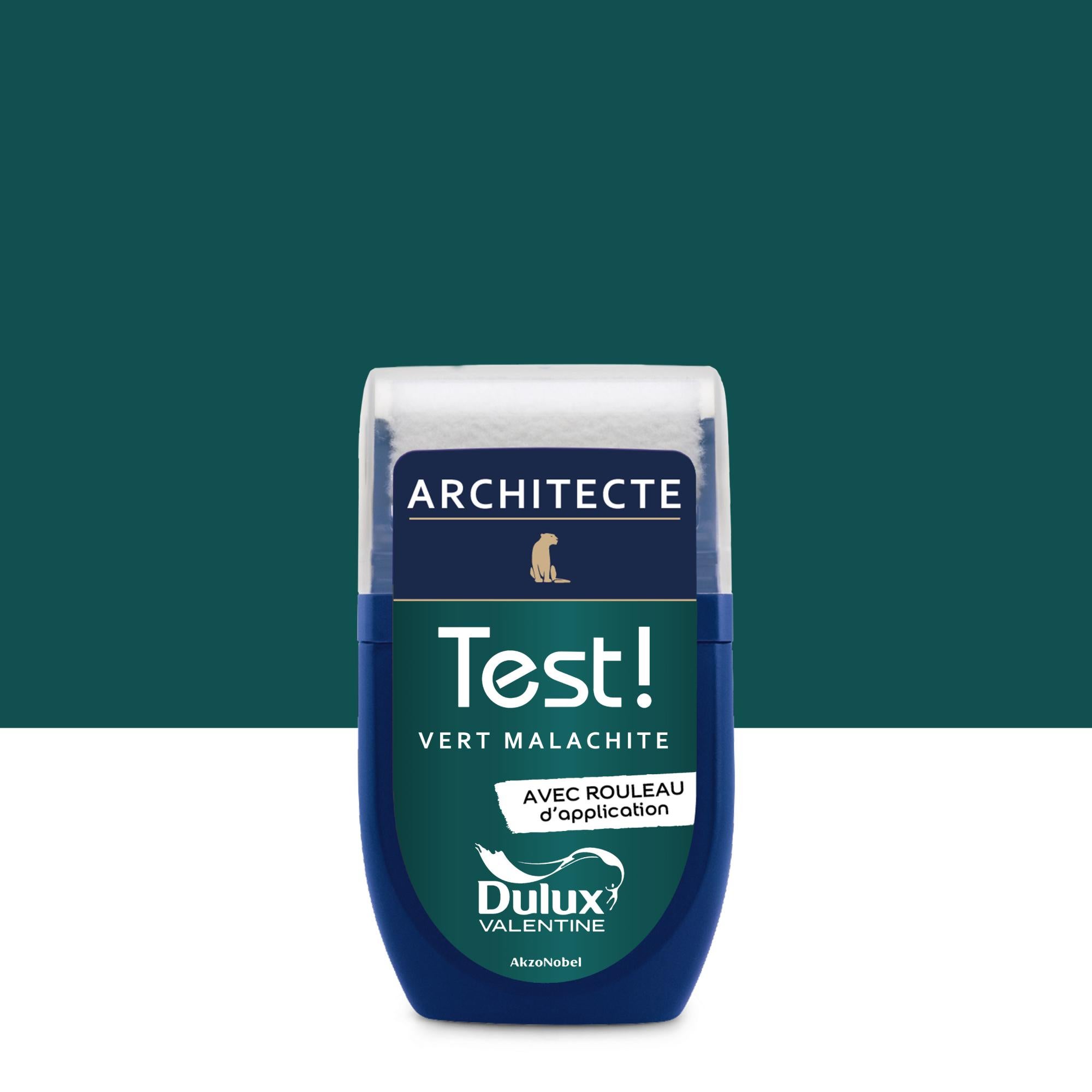 Testeur peinture vert malachite velours DULUX VALENTINE Architecte 0.03 ...
