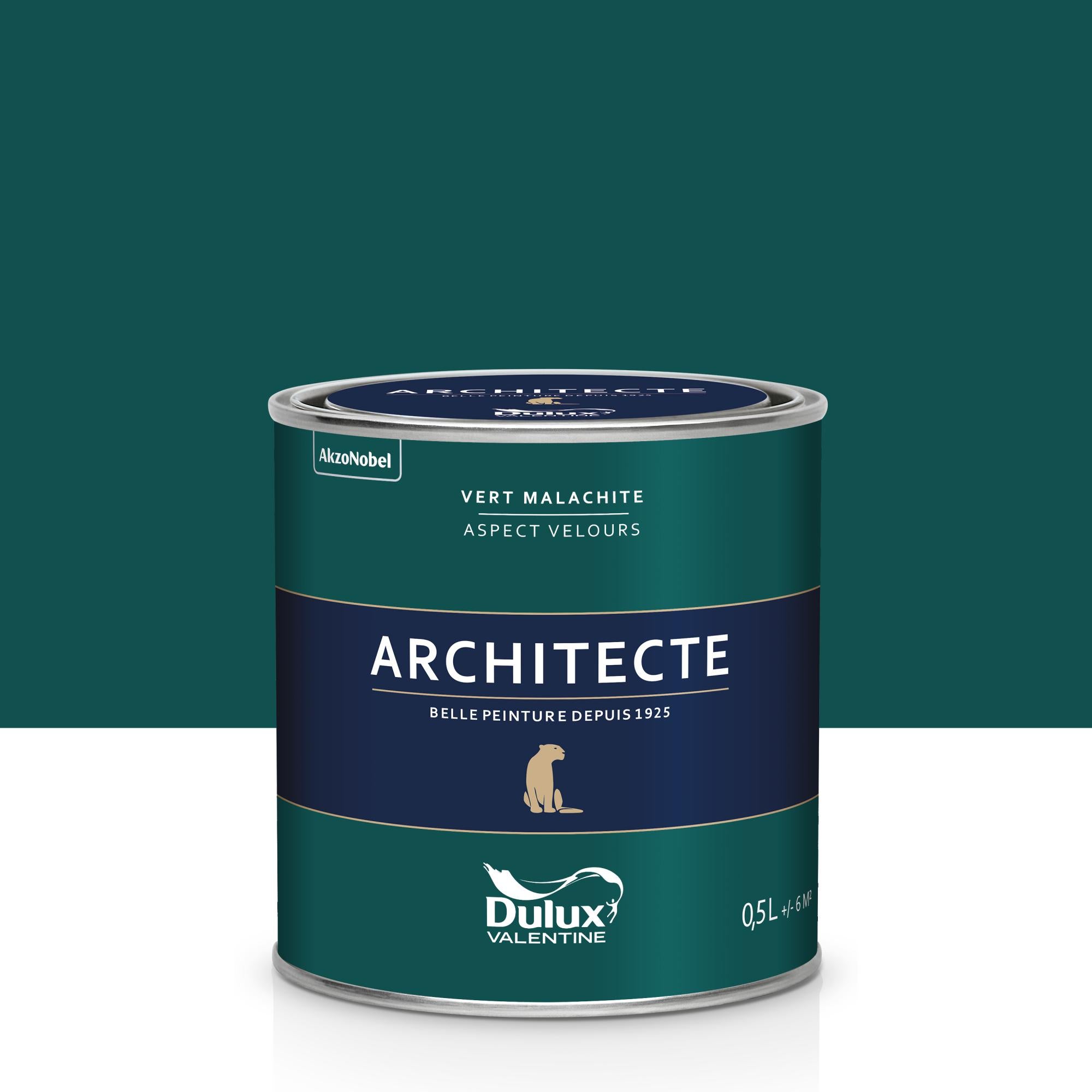 Peinture vert malachite velours DULUX VALENTINE Architecte 0.5 l ...