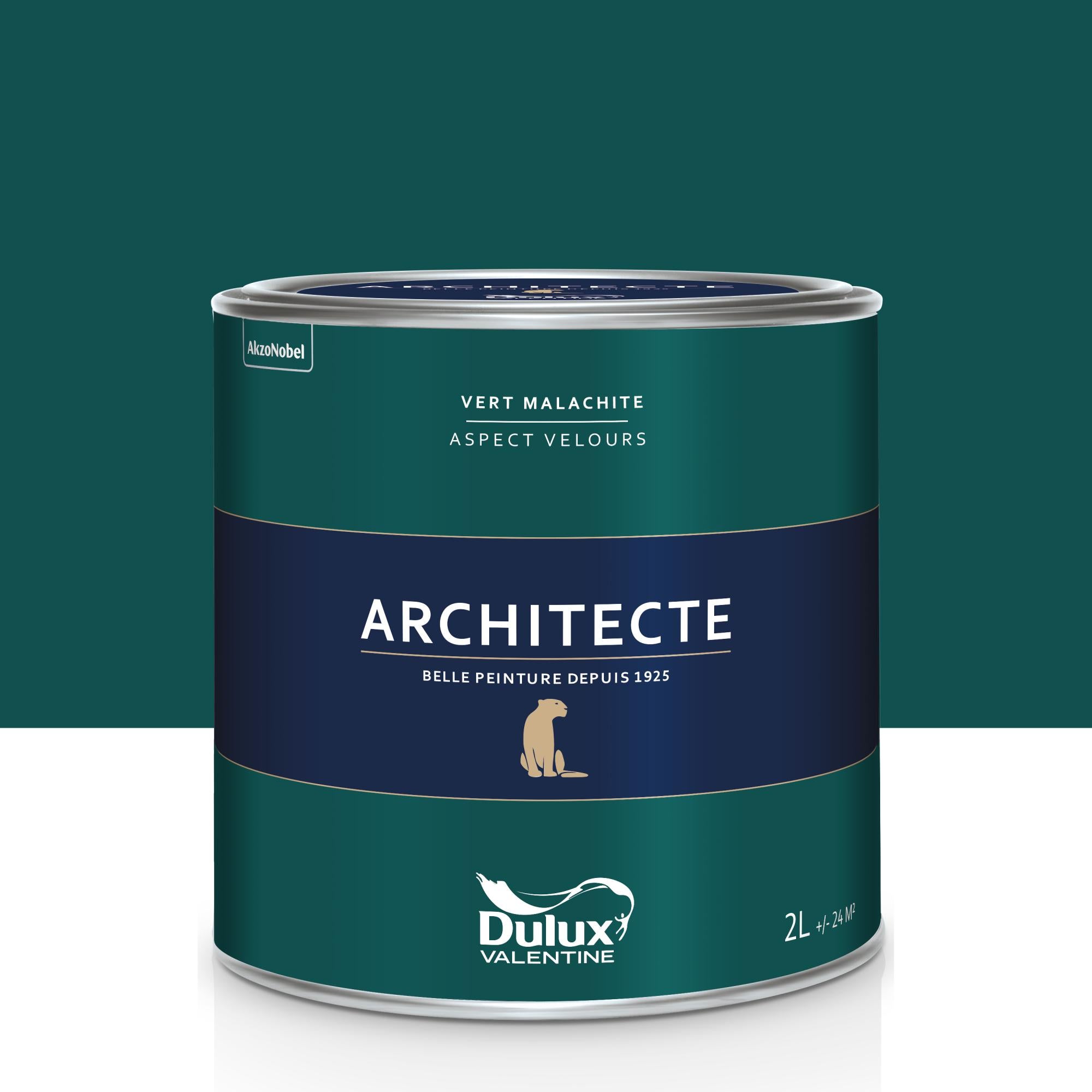Peinture vert malachite velours DULUX VALENTINE Architecte 2 l | Leroy ...