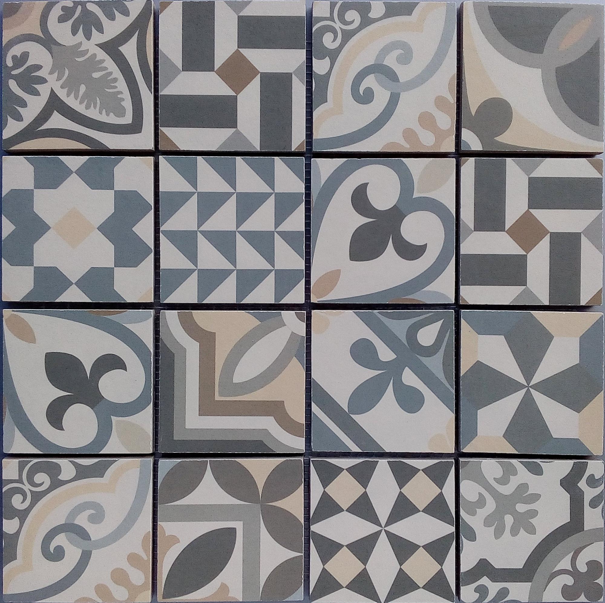 Mosaïque sol et mur Antan pastel multicolore 7.8 x 7.8 cm | Leroy Merlin