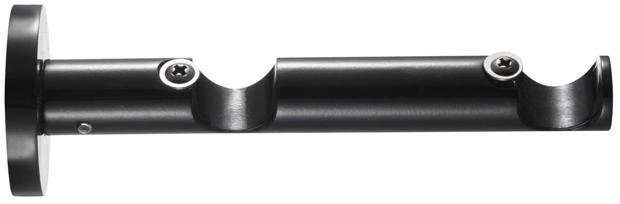 1 support double tringle à rideau, 28 mm noir brillant INSPIRE | Leroy ...