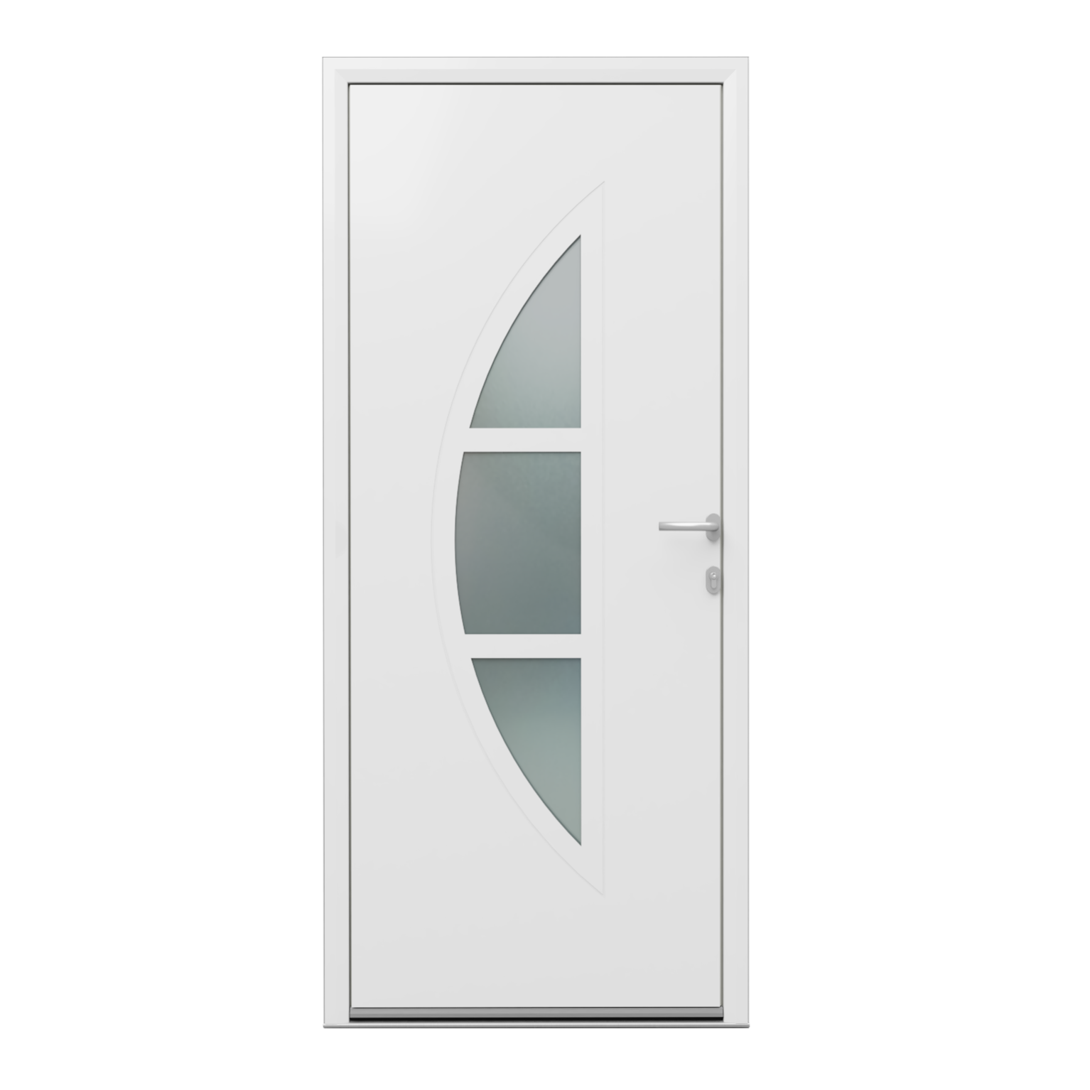 Porte d'entrée PVC Omaha 2 Premium H.215 x l.90 cm vitrée blanc, pous ...