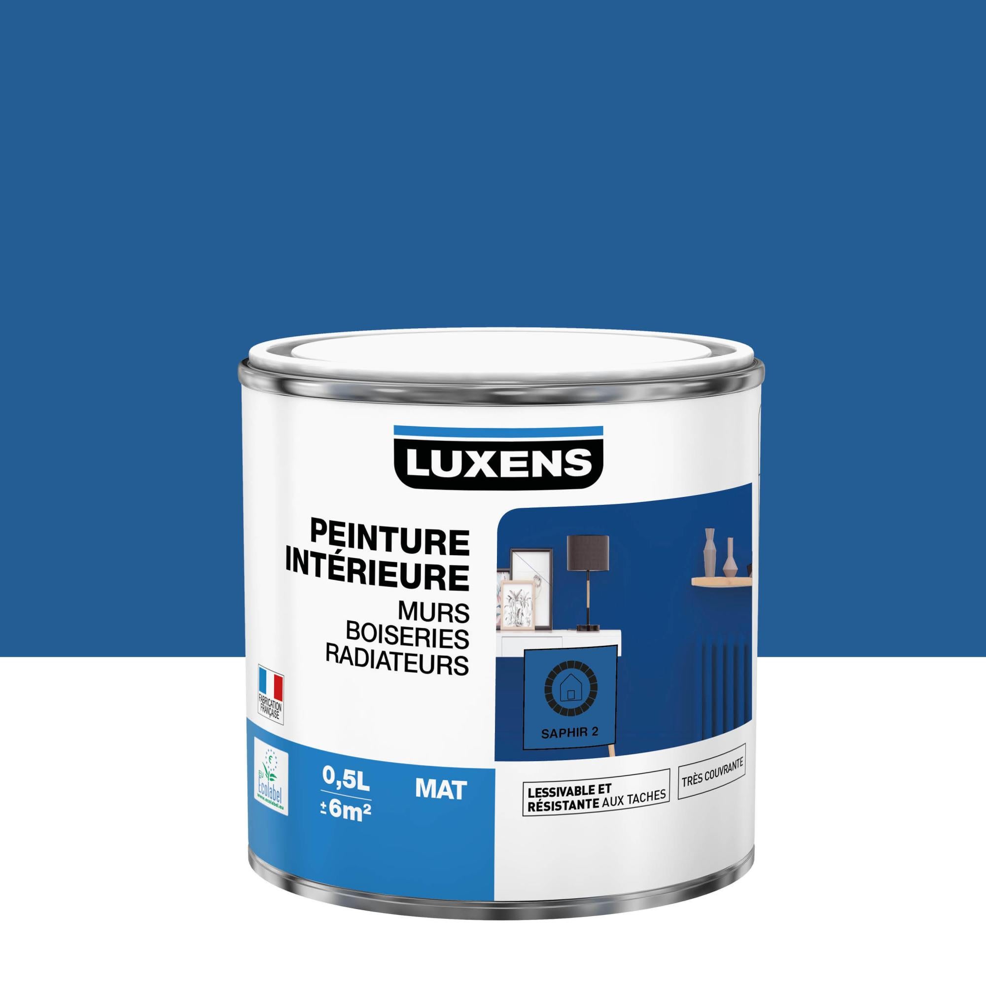 Peinture mur, boiserie, radiateur Multisupports LUXENS saphir 2 mat 0.5 ...