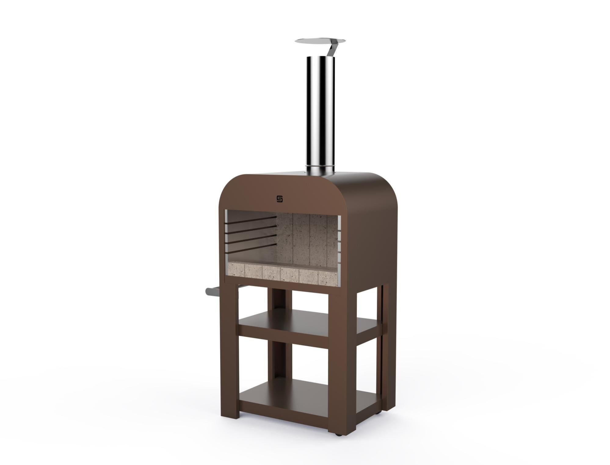 Barbecue au charbon de bois métal large, marron | Leroy Merlin