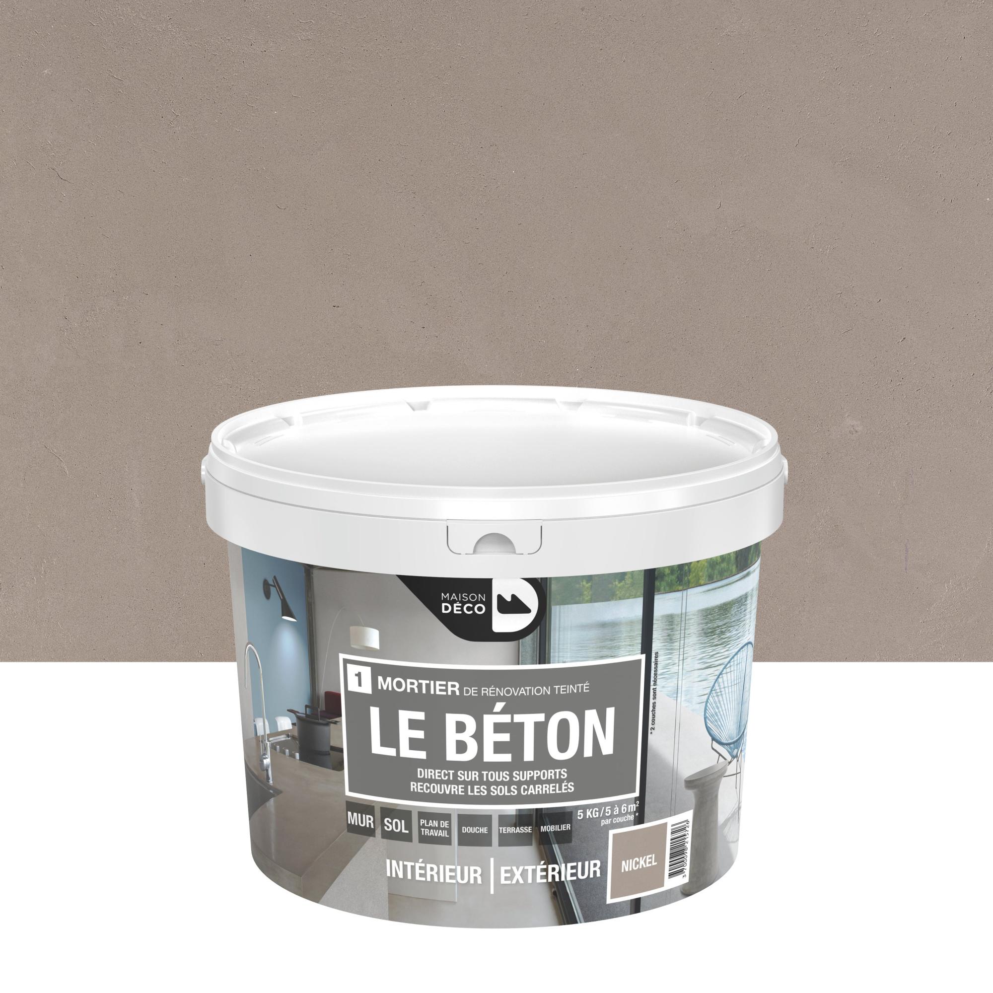 Enduit décoratif Le béton MAISON DECO, nickel, 5 kg | Leroy Merlin