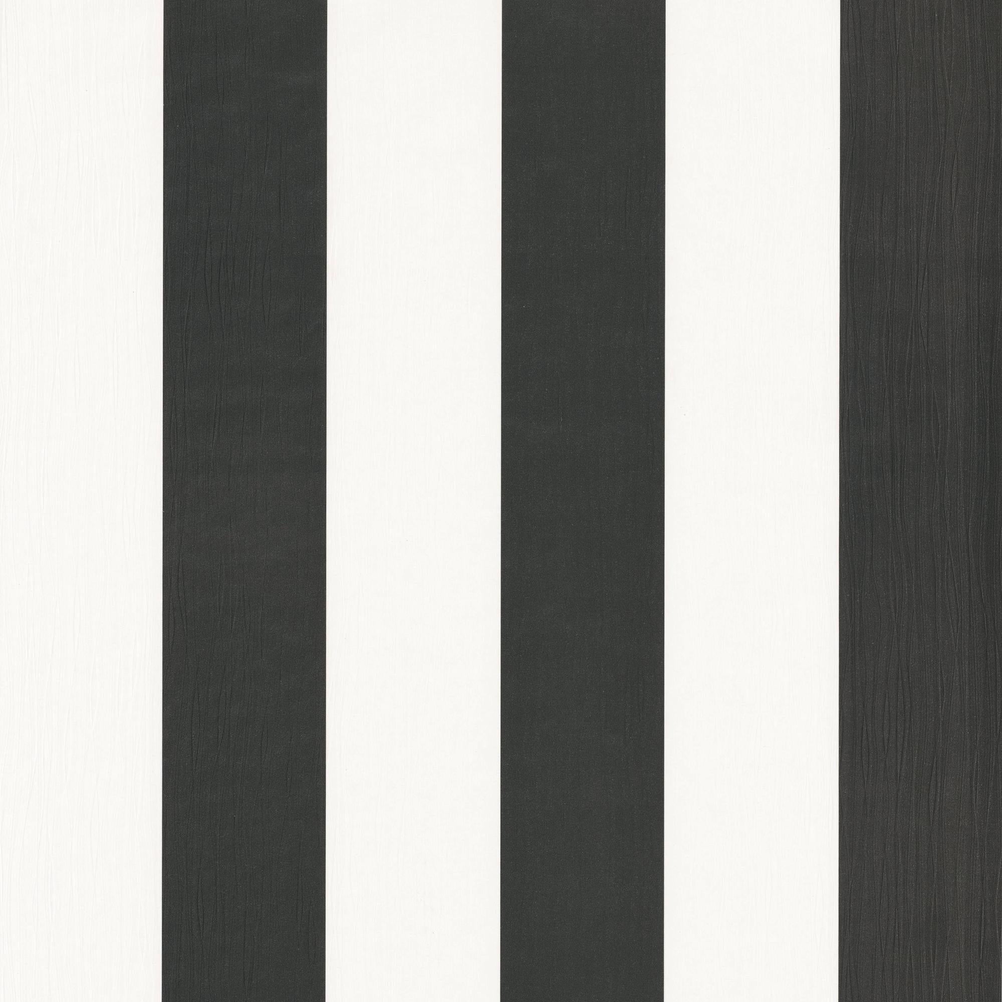 Papier peint vinyle COLOR BOX rayure noir & blanc | Leroy Merlin