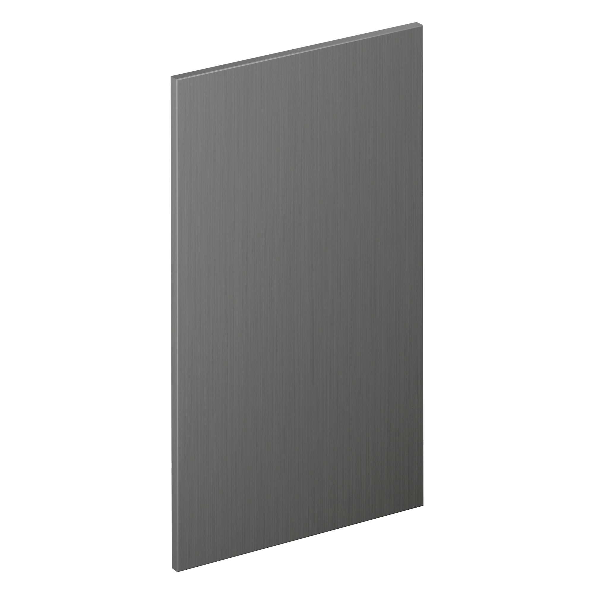 Façade de tiroir de cuisine Detroit effet inox, DELINIA ID H.76.5 x l ...