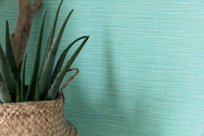 Papier peint pvc Wara turquoise clair | Leroy Merlin