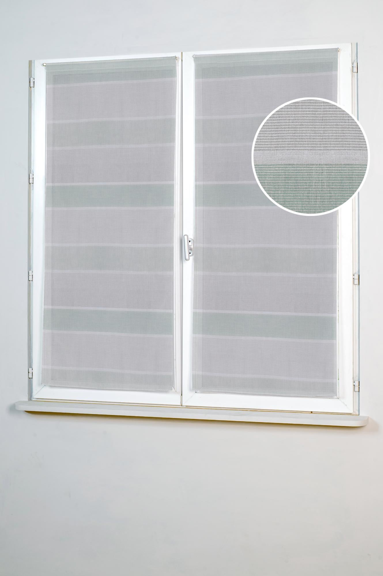 Paire de vitrages tamisant, Liny vert l.58 x H.120 cm | Leroy Merlin