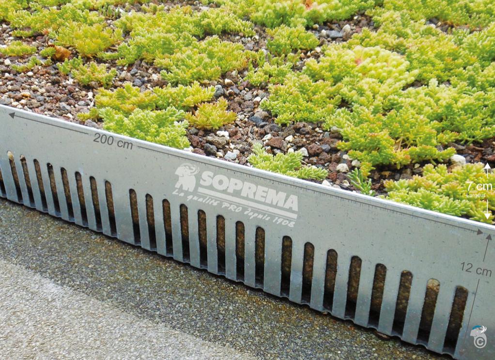 Bande pare gravier SOPREMA en forme L - 2000mm x 120mm, Talon : 70mm | Leroy Merlin