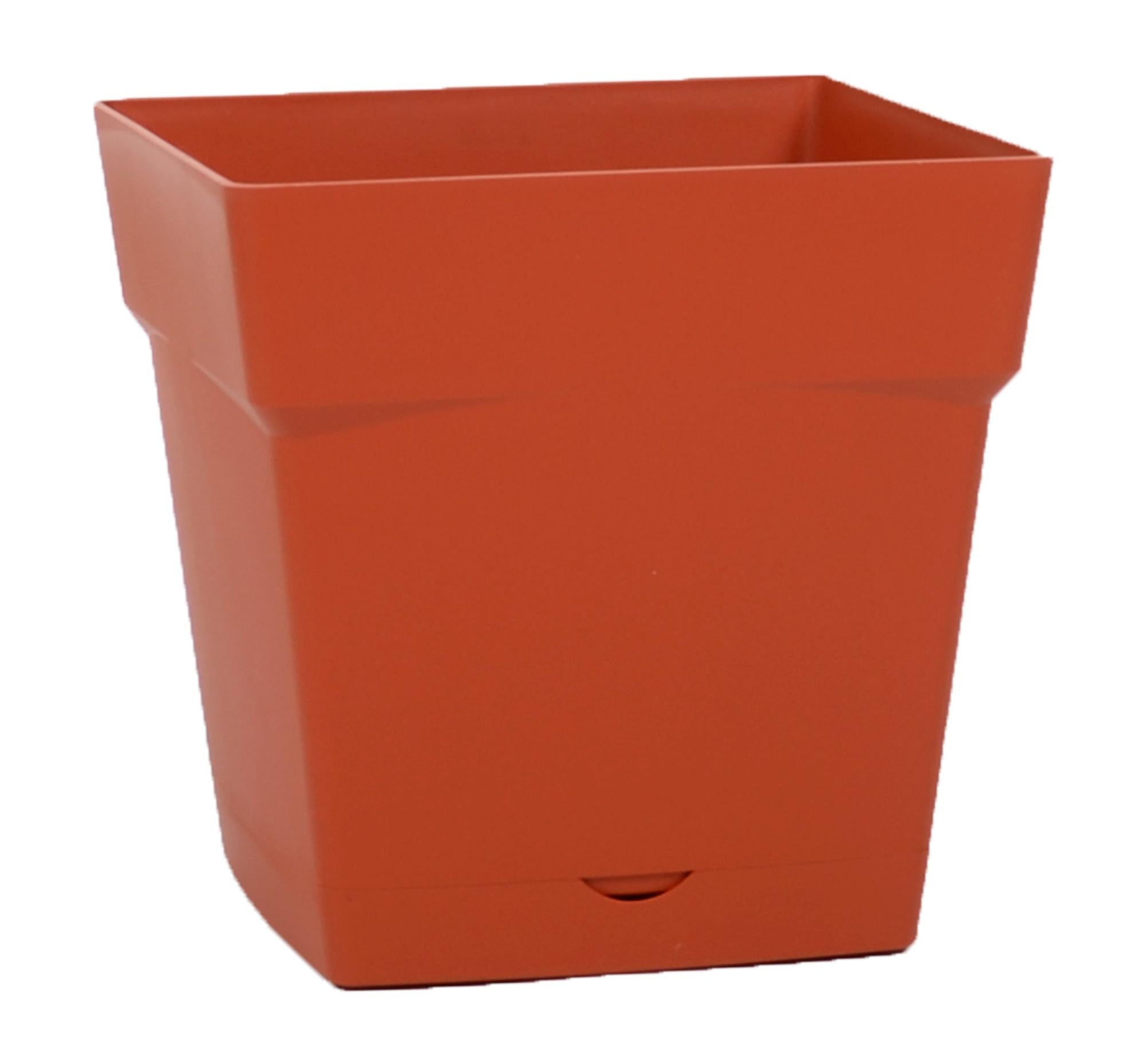 Pot plastique à réserve d'eau Toscane, L.24.8 x l.24.8 x H.24 cm ...