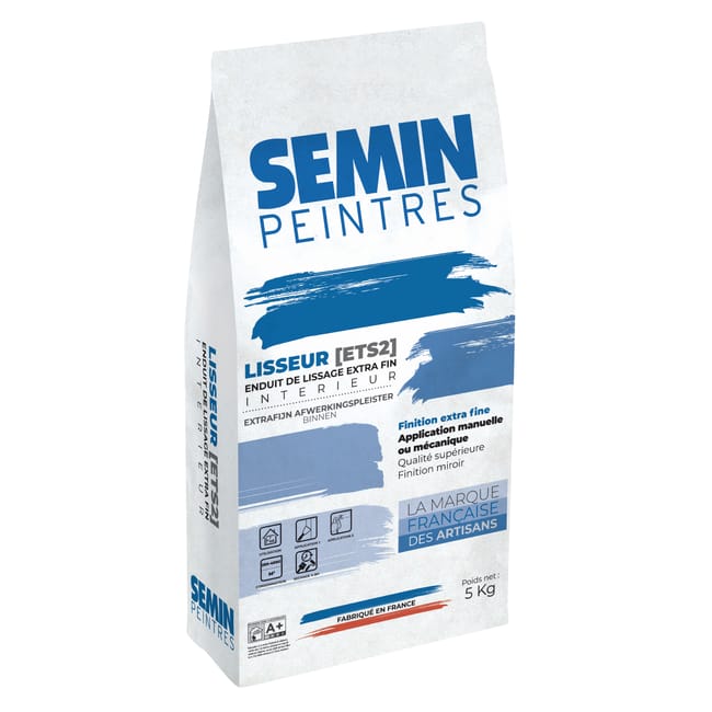 Enduit de lissage en pâte Poussière maitrisée SEMIN blanc 4 kg | Leroy ... Enduit de lissage en pâte Poussière maitrisée SEMIN blanc 4 kg | Leroy ...