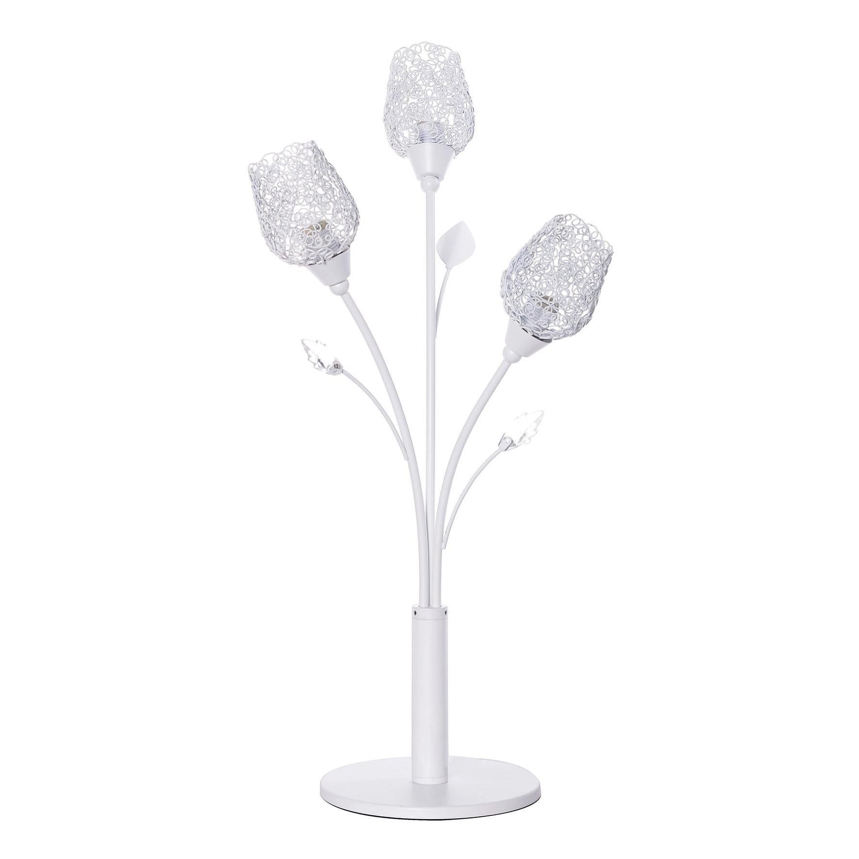 Lampe, G9 max 33W charme métal blanc, SEYNAVE Adriana H.50cm | Leroy Merlin