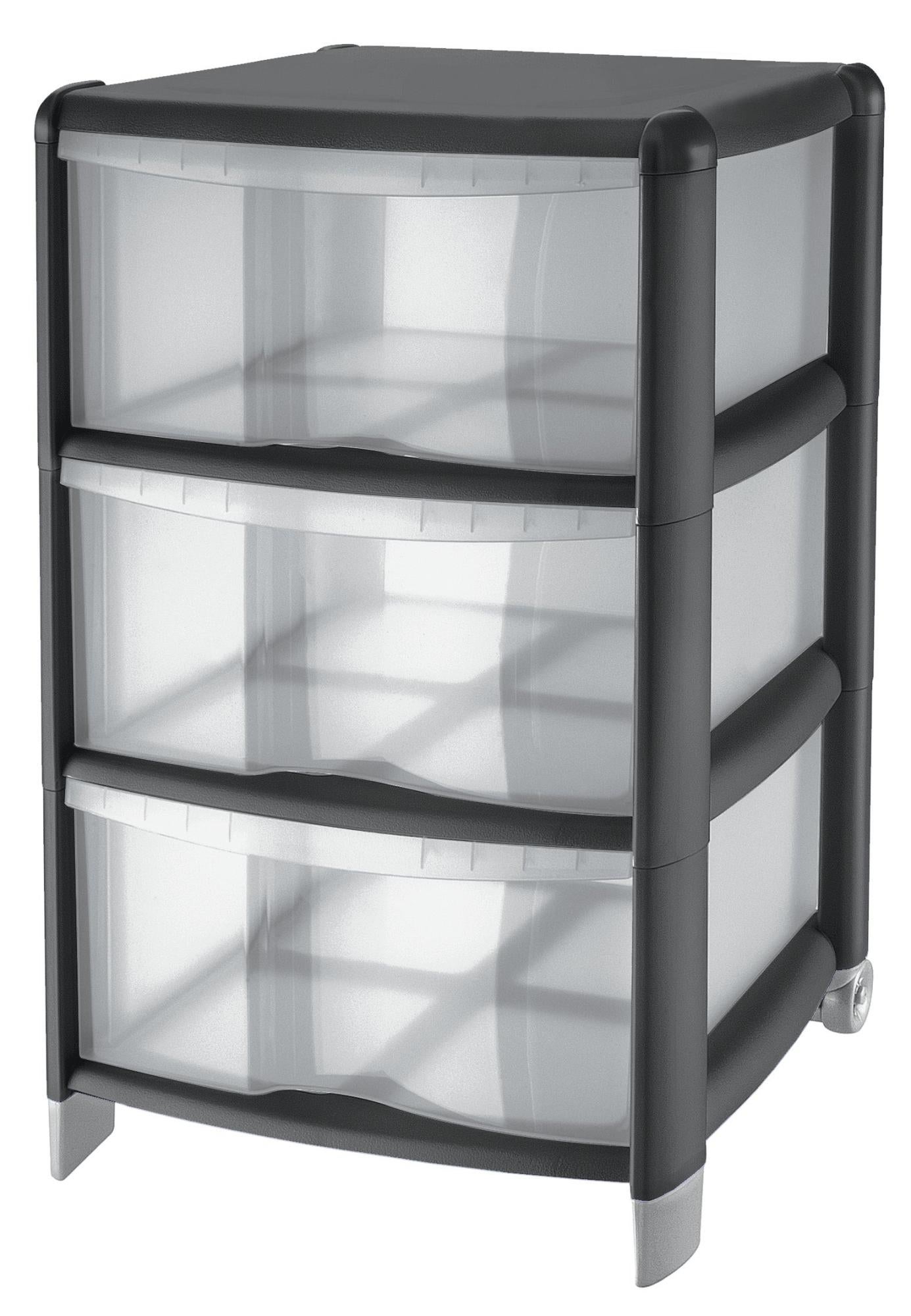 Tour de rangement 3 tiroirs TONTARELLI, graphite | Leroy Merlin