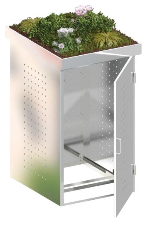 Cache-poubelle simple 5116 argent, l.73 x H.129 x P.86 cm | Leroy Merlin