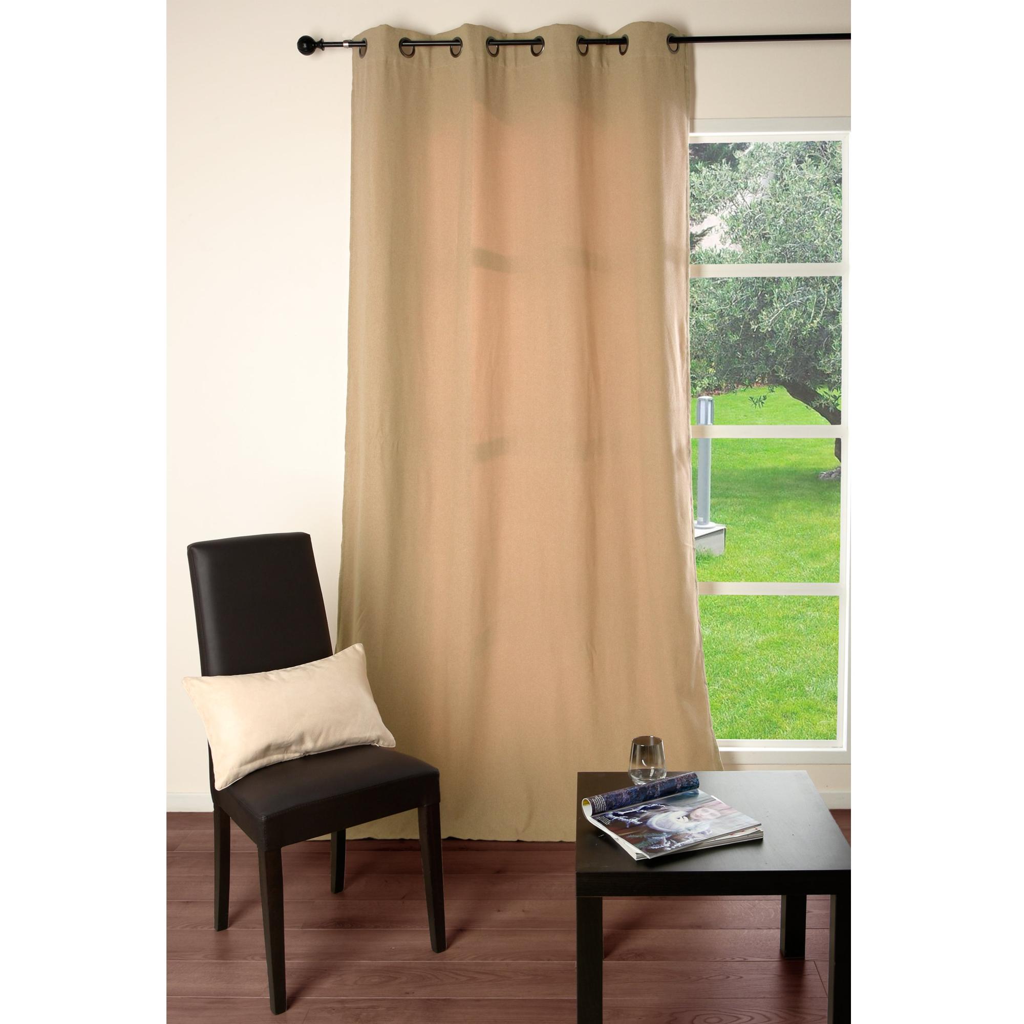 Rideau tamisant, Heidi beige l.140 x H.260 cm | Leroy Merlin