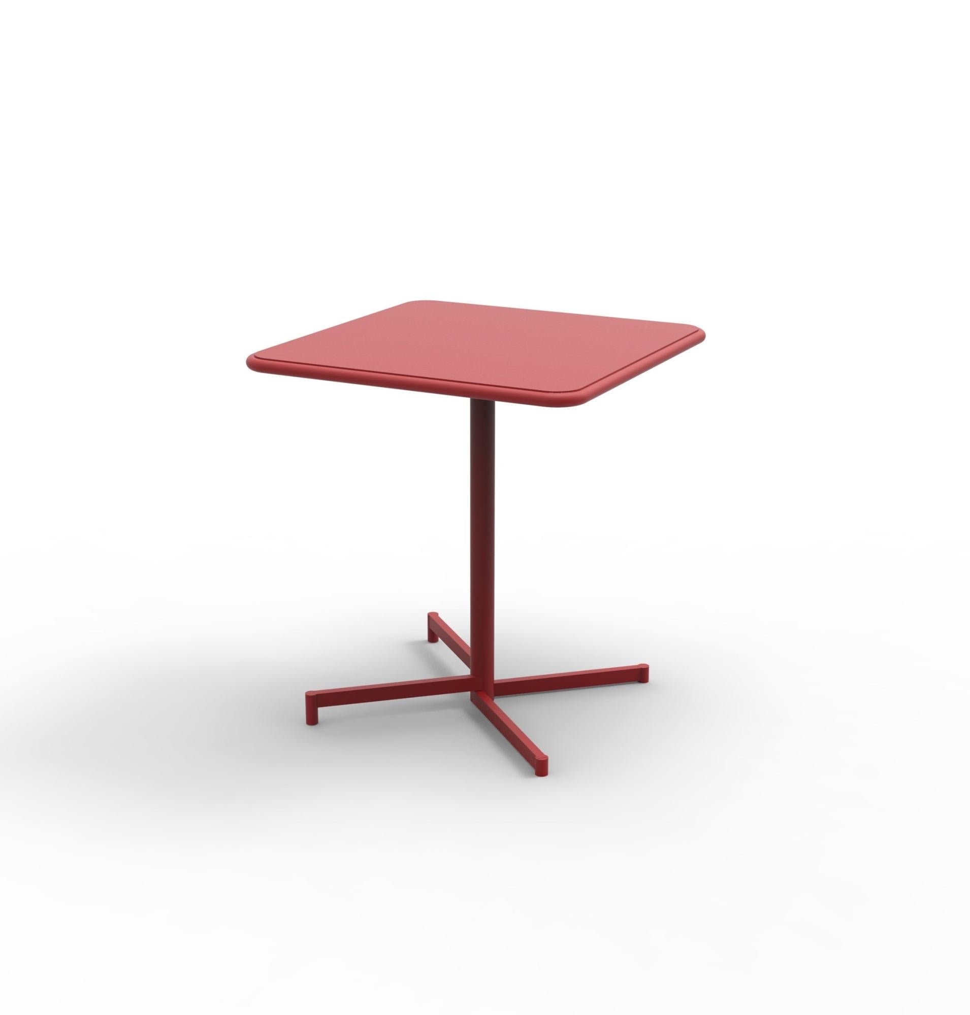 Table de jardin de repas ARCANE Garden carré rouge 2 personnes | Leroy ...