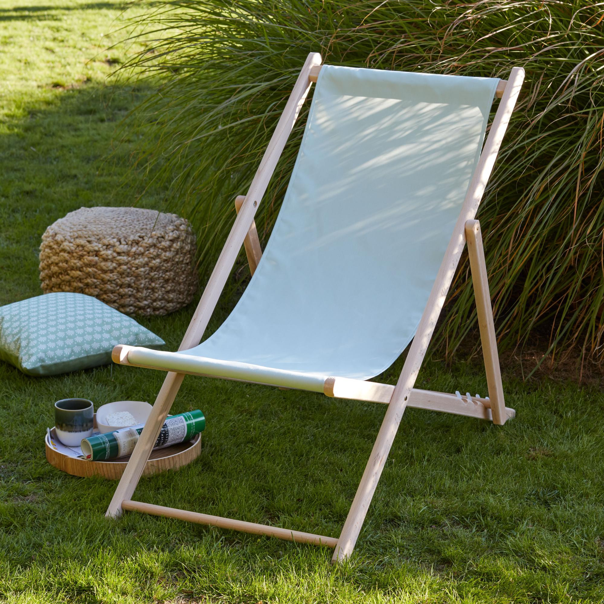 Chilienne de jardin en bois Lola vert laguna | Leroy Merlin