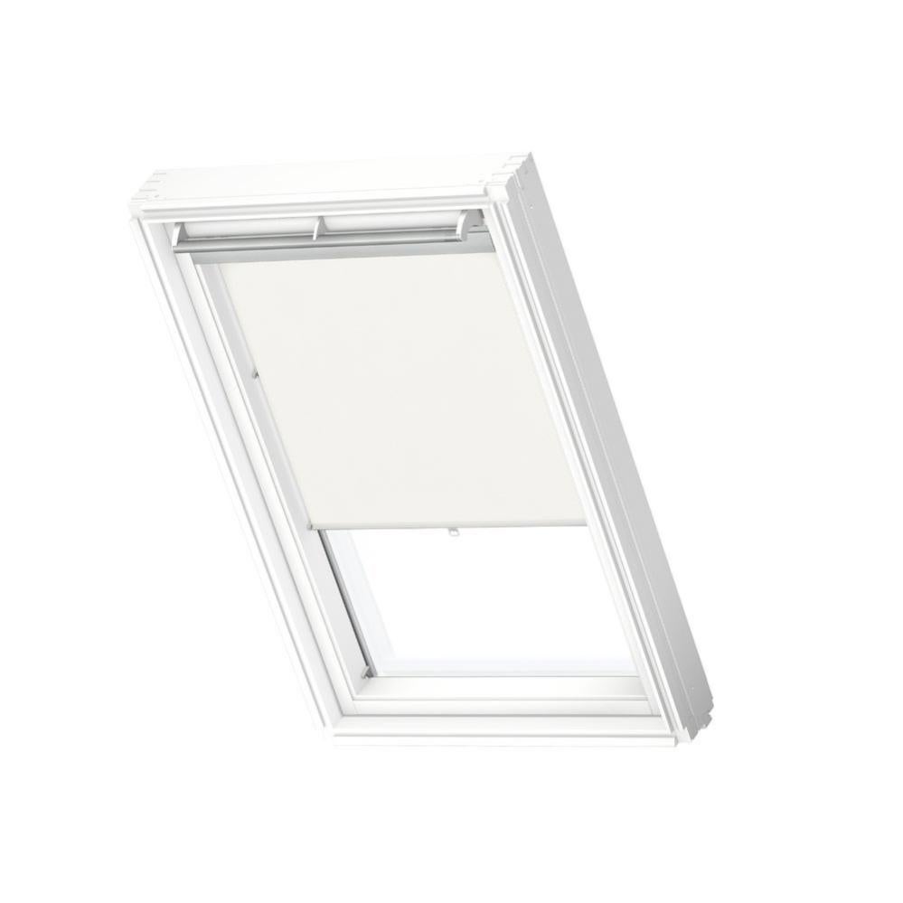 Store fenêtre de toit VELUX rideau manuel blanc RHL 100, cadre gris ...