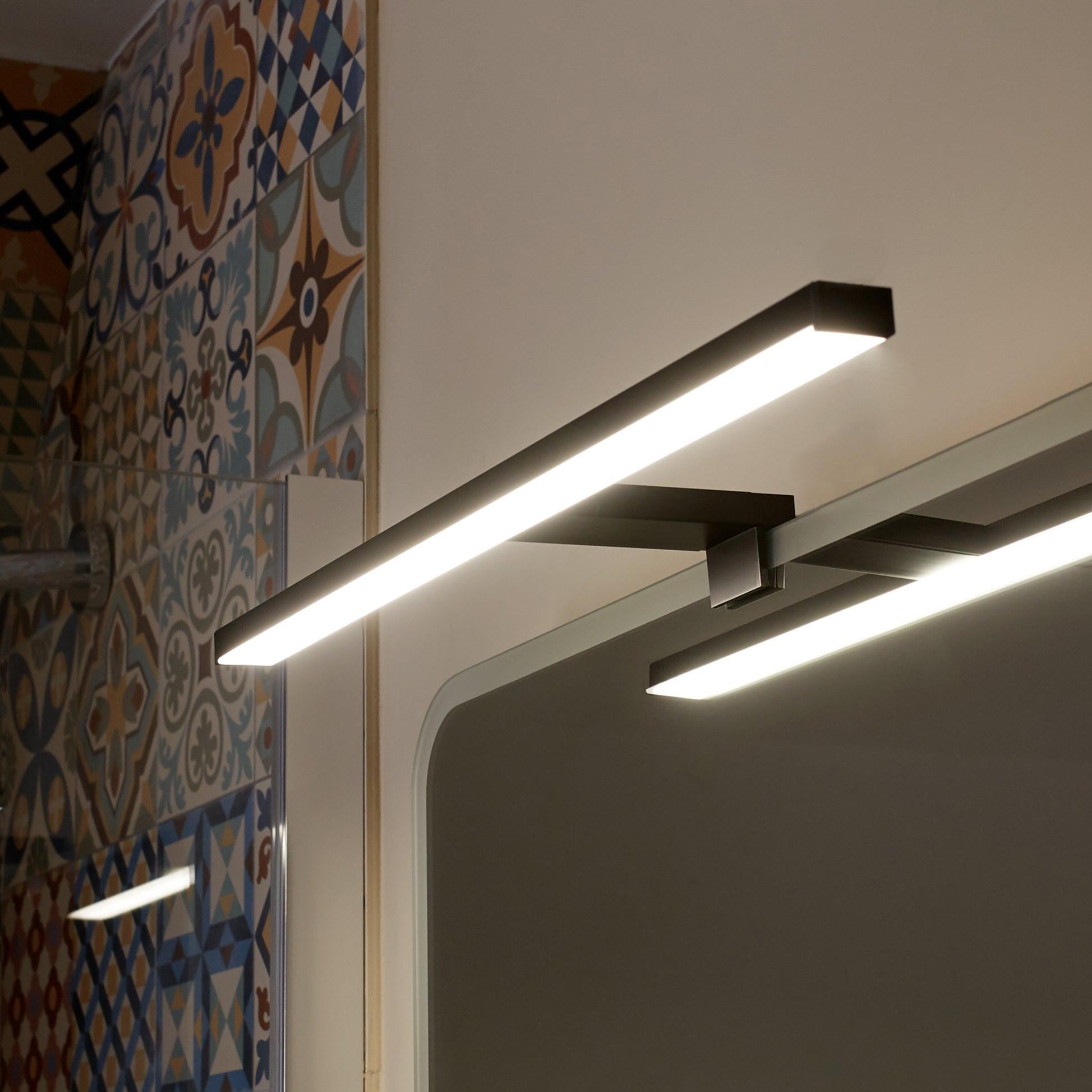 Applique Slim LED intégrée 50 cm, blanc froid, noir Inspire | Leroy Merlin