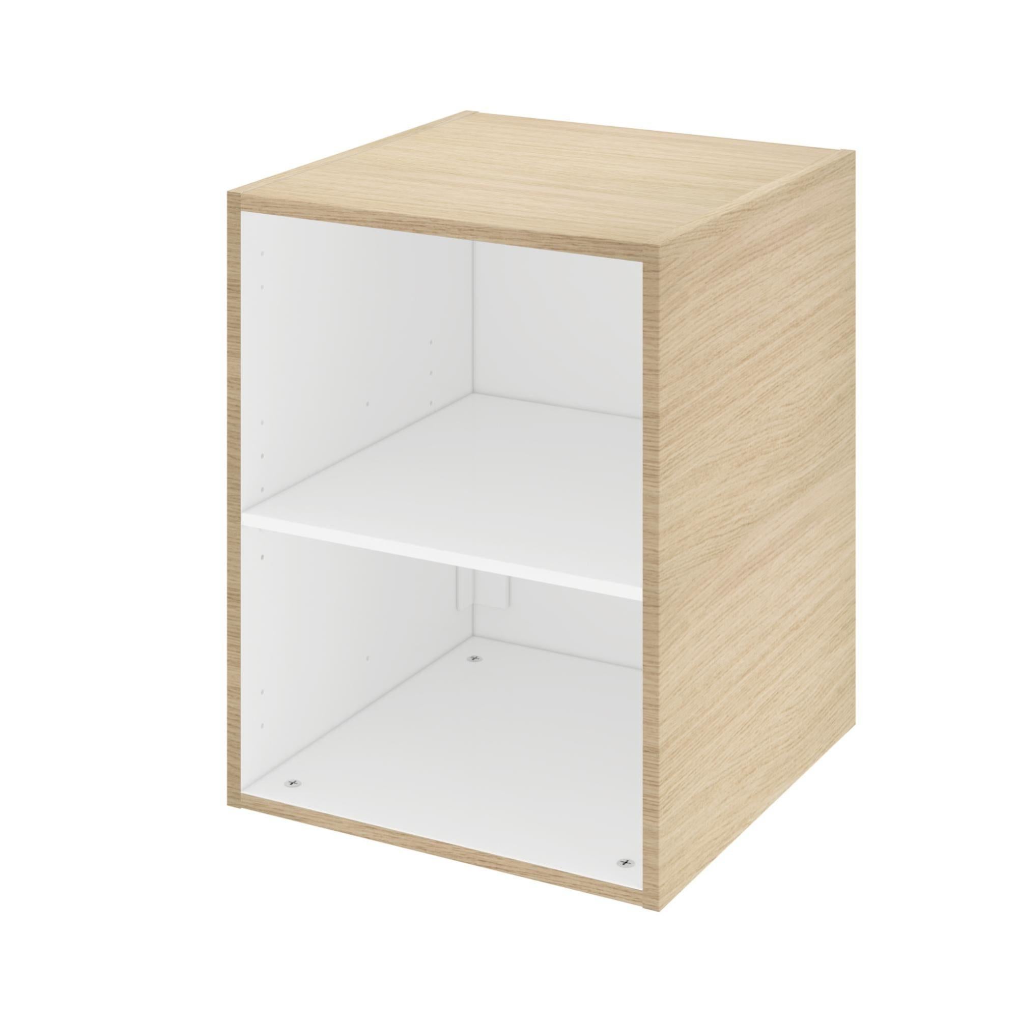 Caisson meuble haut / bas l.45 x H.58 x P.46 cm, chêne, Remix | Leroy ...