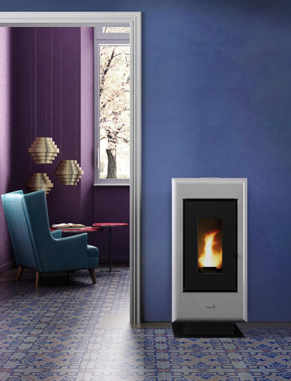Poêle à granulés FREEPOINT Elan evo blanc blanc 6.5 kW | Leroy Merlin