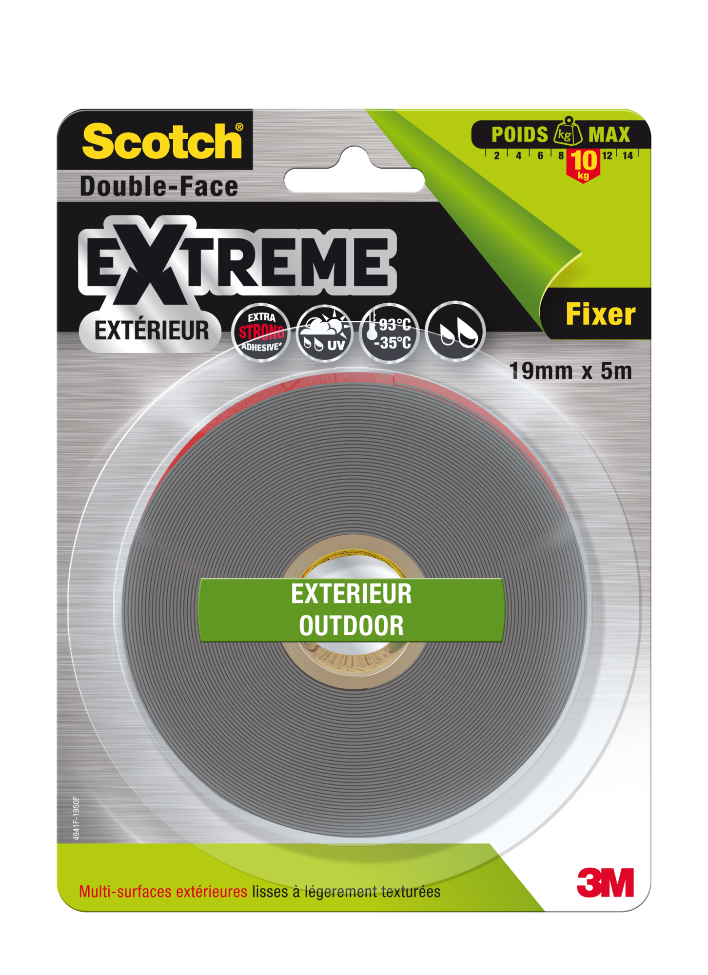 Ruban adhésif double face extérieur SCOTCH EXTRÊME L.5 M x l.19 mm ...