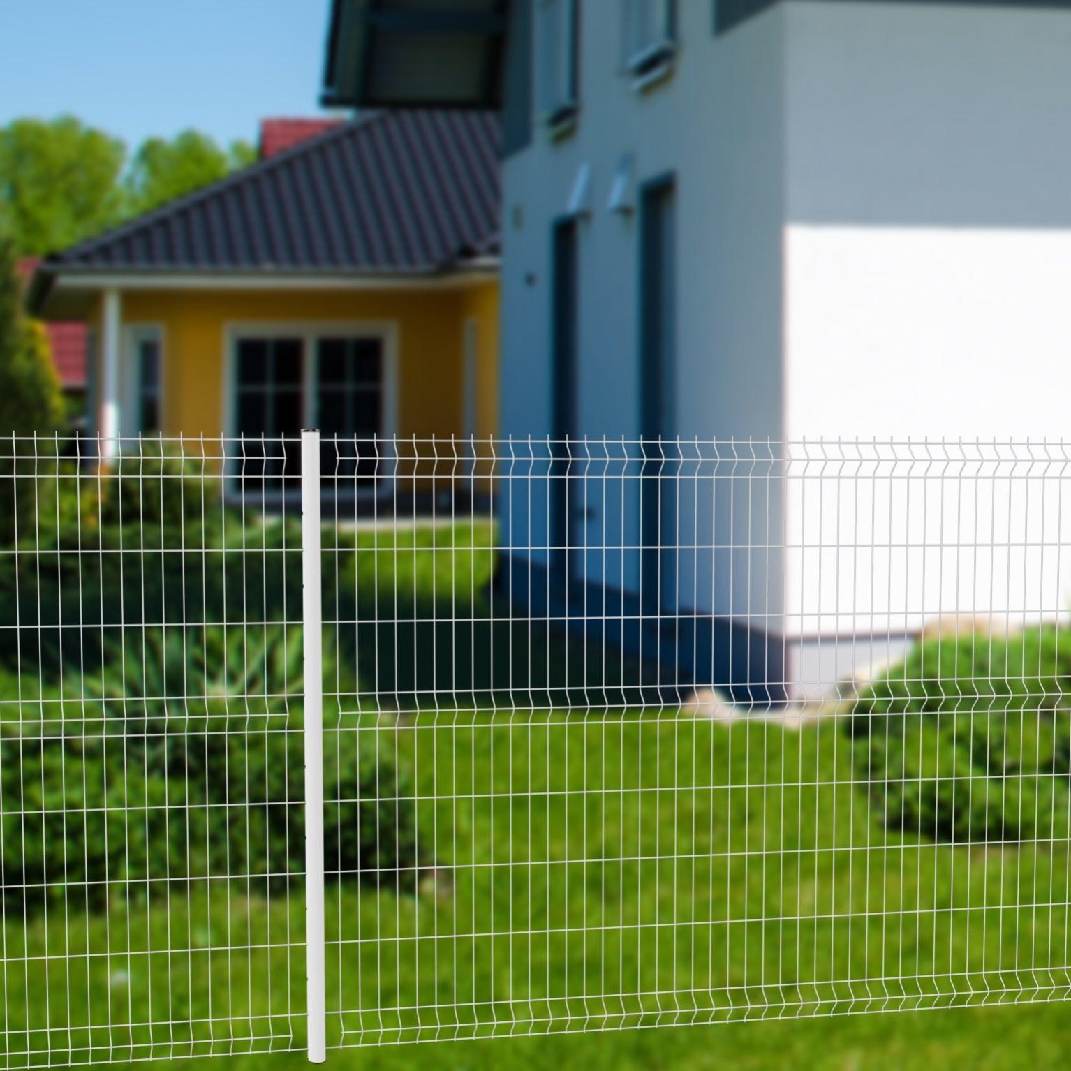 Kit grillage rigide 40 m à sceller, Naterial blanc, H.1.7 m | Leroy Merlin