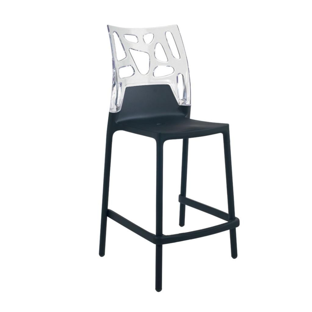 Tabouret de bar design, plastique, transparent, Vickie | Leroy Merlin