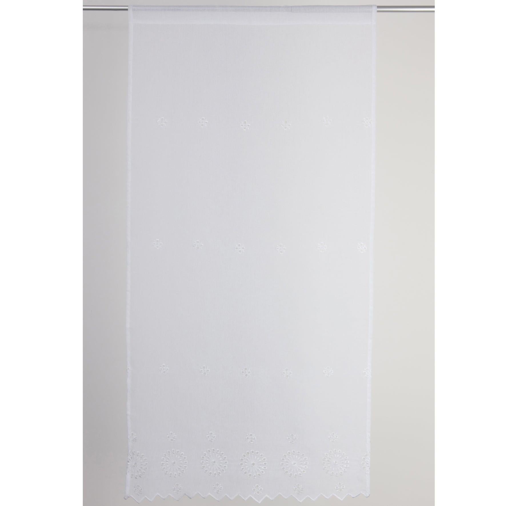 Vitrage transparent, Berenice blanc l.90 x H.210 cm | Leroy Merlin