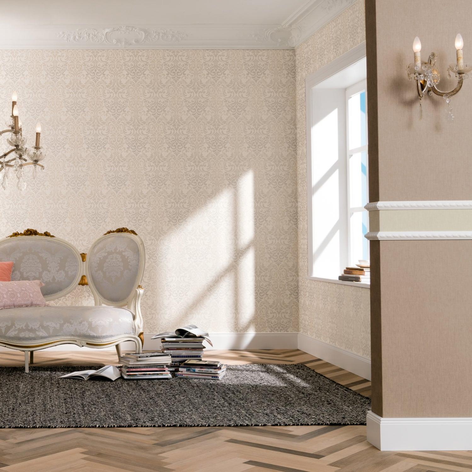 Papier peint intissé Arabesque les classiques beige | Leroy Merlin