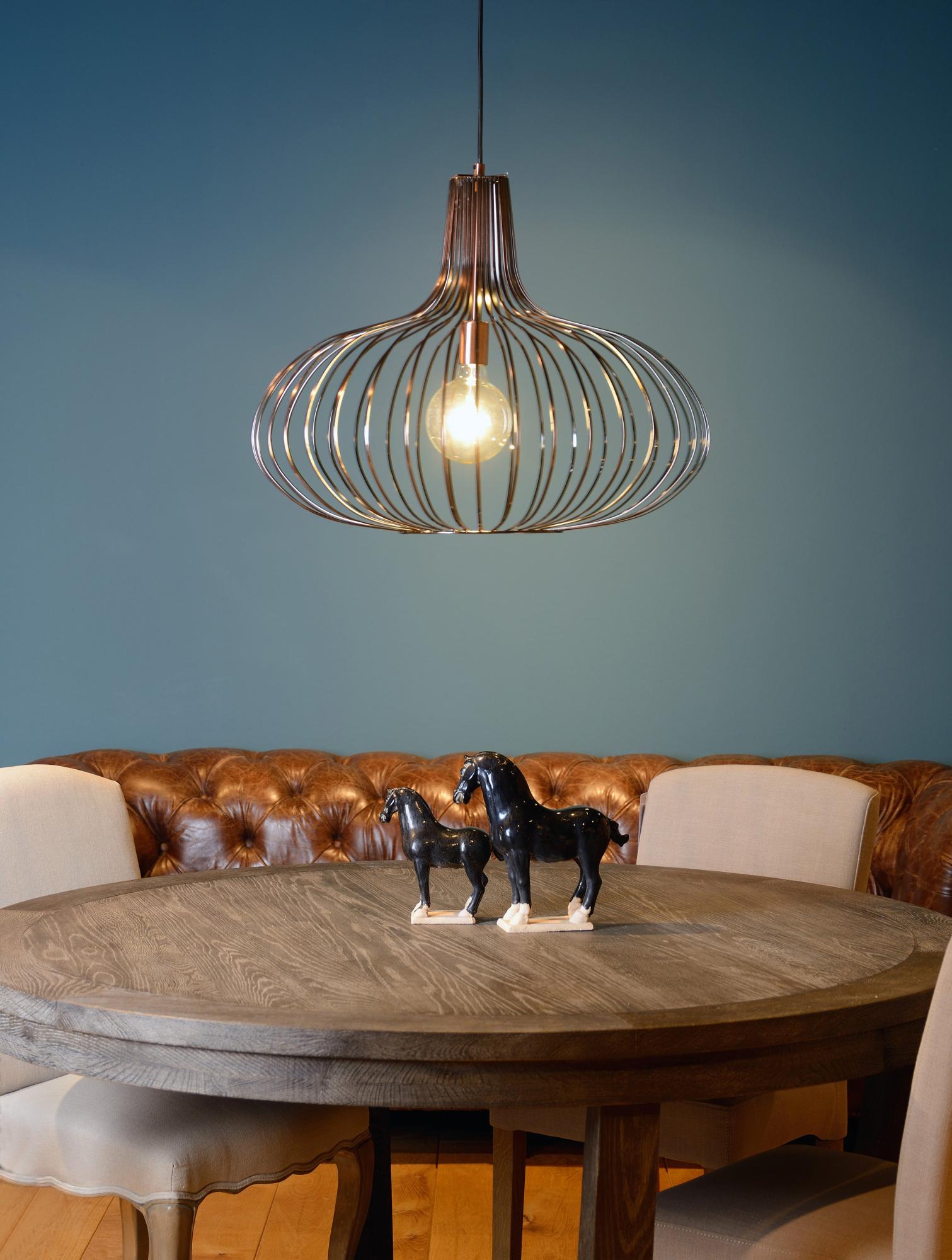 Lustre 1xE27 max 60W métal cuivre LUCIDE MANUELA D.65 cm | Leroy Merlin