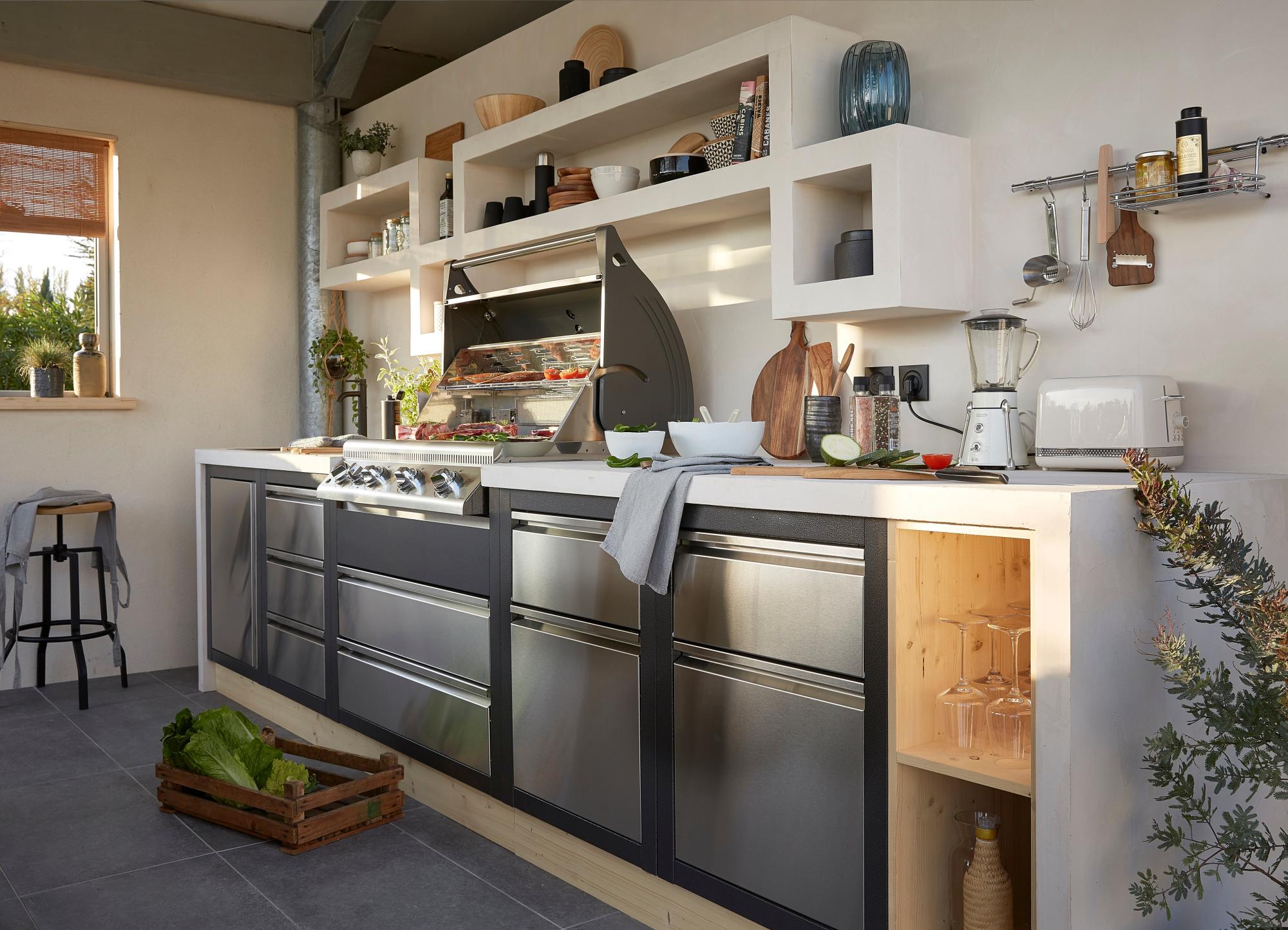 Module pour barbecue au gaz NAPOLEON Bilex 605, acier | Leroy Merlin