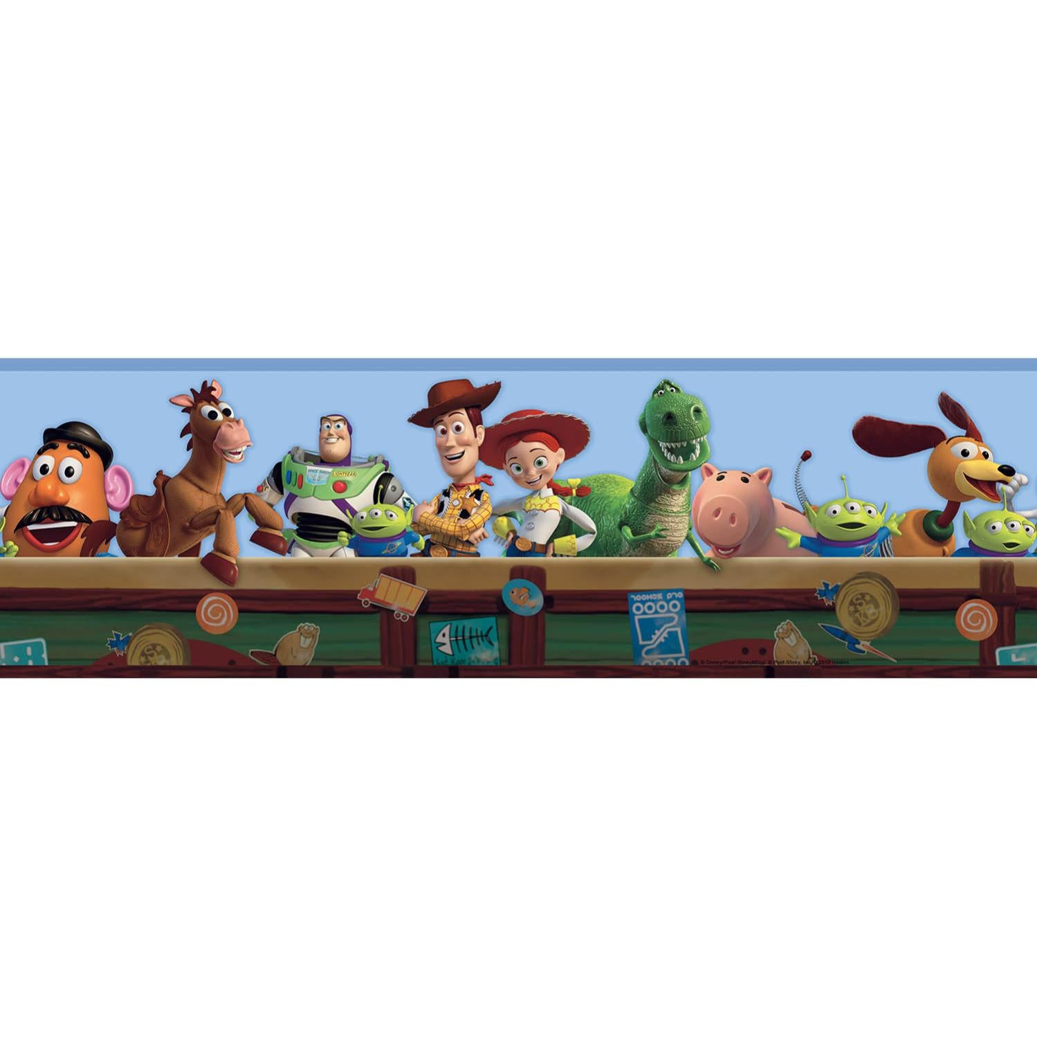 Frise, papier Disney toy story, l.22.86 cm x L.4.57 m, bleu | Leroy Merlin
