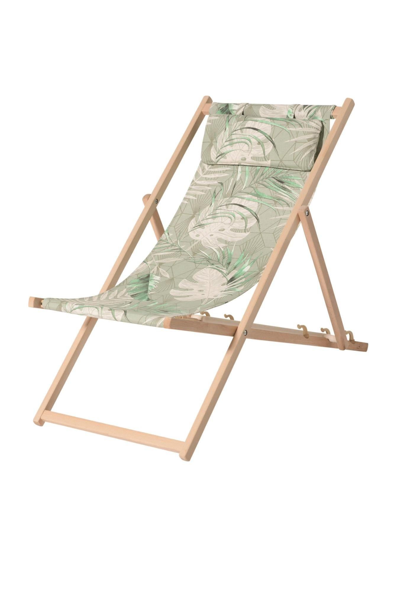 Chilienne de jardin en bois Dotan green vert et beige | Leroy Merlin