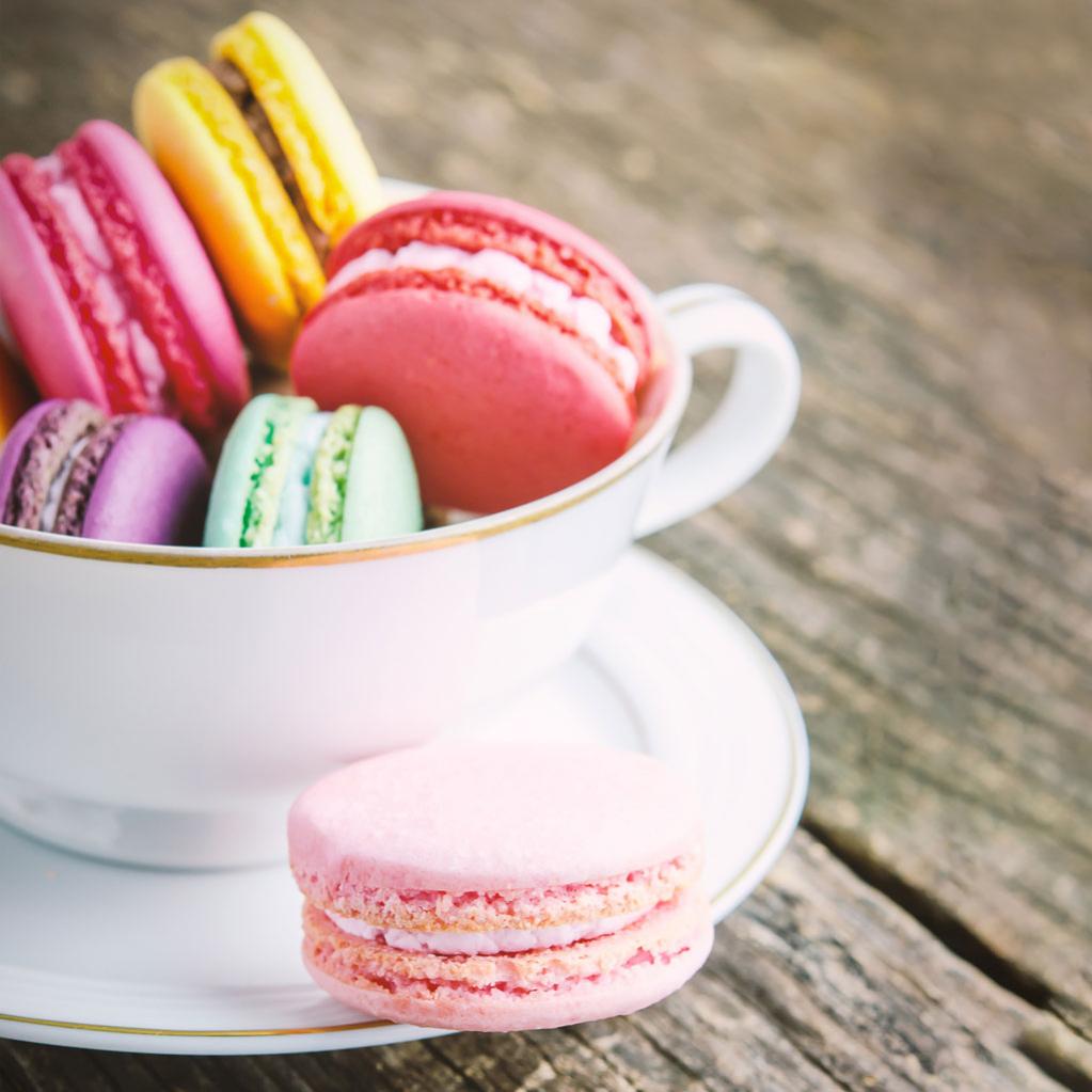 Verre imprimé MACARON & TASSE, multicolore ARTIS l.20 x H.20 cm | Leroy ...