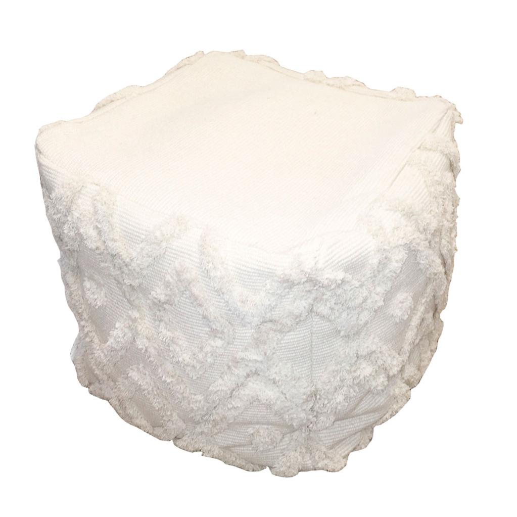 Pouf d'intérieur de sol beige, l.40 x L.40 x H.40 cm Touareg | Leroy Merlin