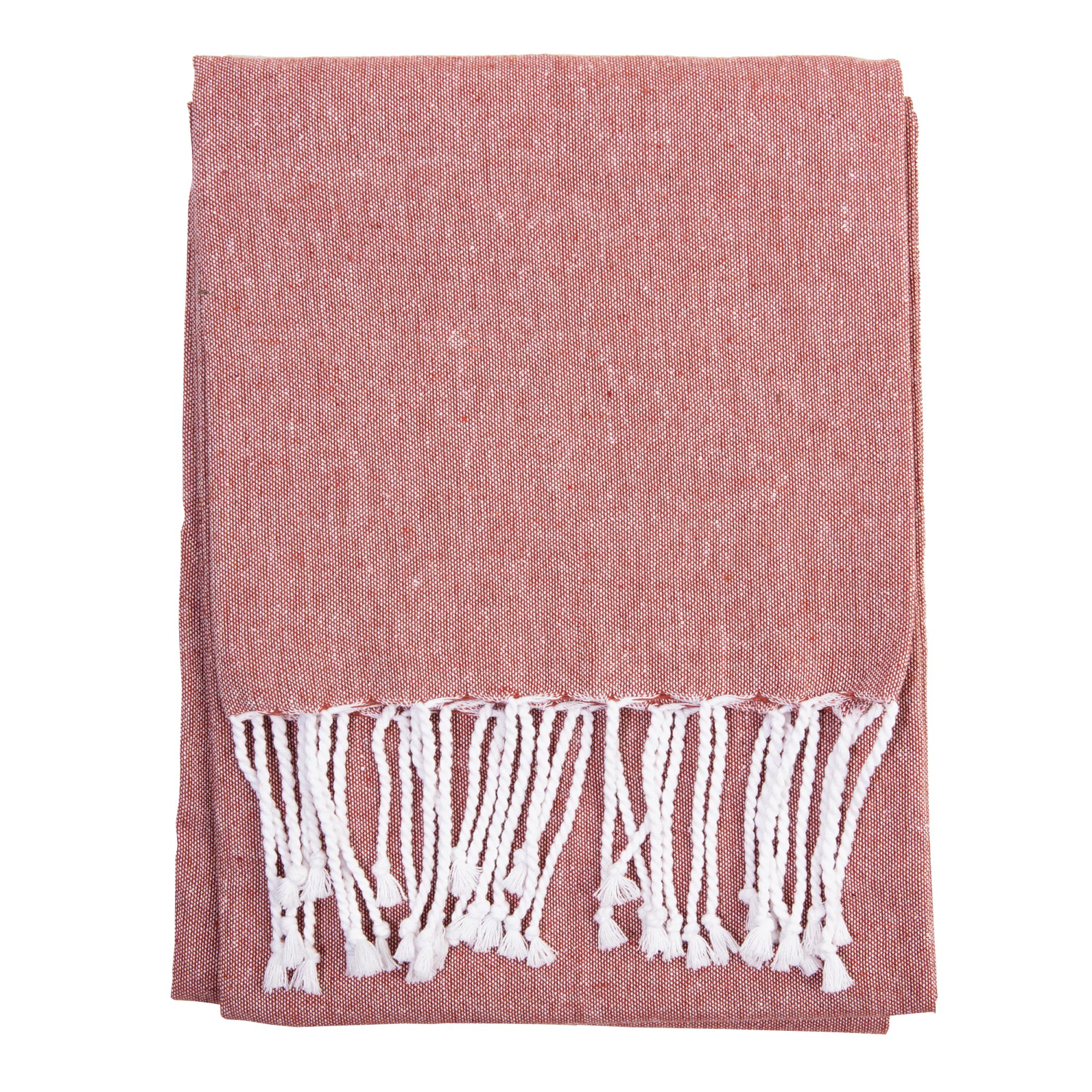Plaid Santorin, terracotta l.120 x L.150 cm | Leroy Merlin