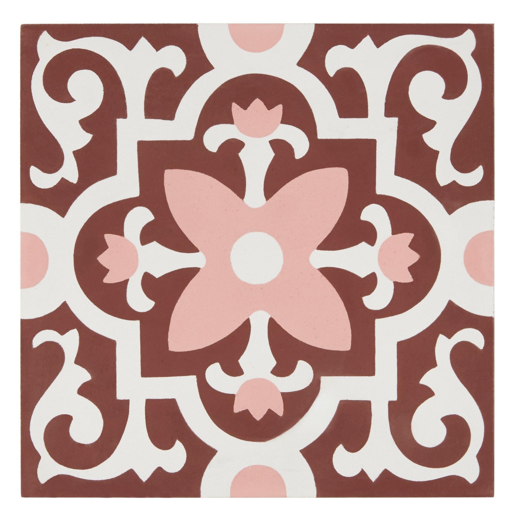 Carreau de ciment mur forte uni rouge mat l.20 x L.20 cm, Valentine ...