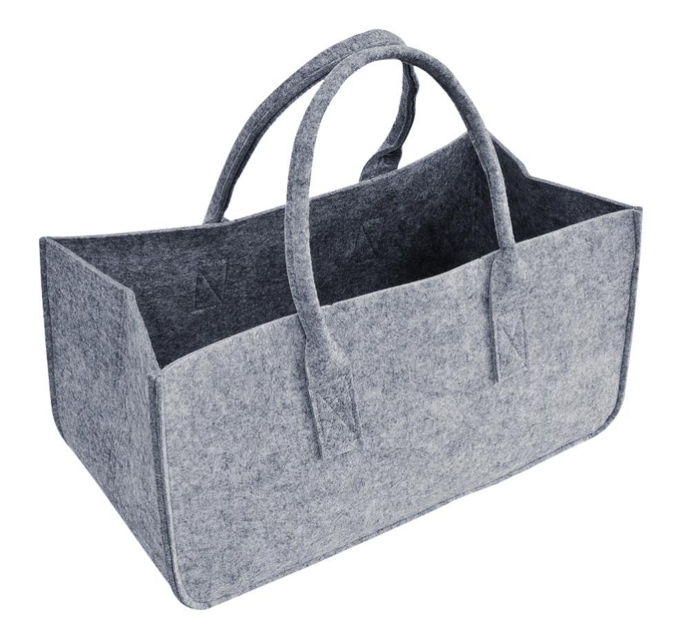 Panier de rangement taille unique feutre BOX & BEYOND Soft gris H.25 x ...