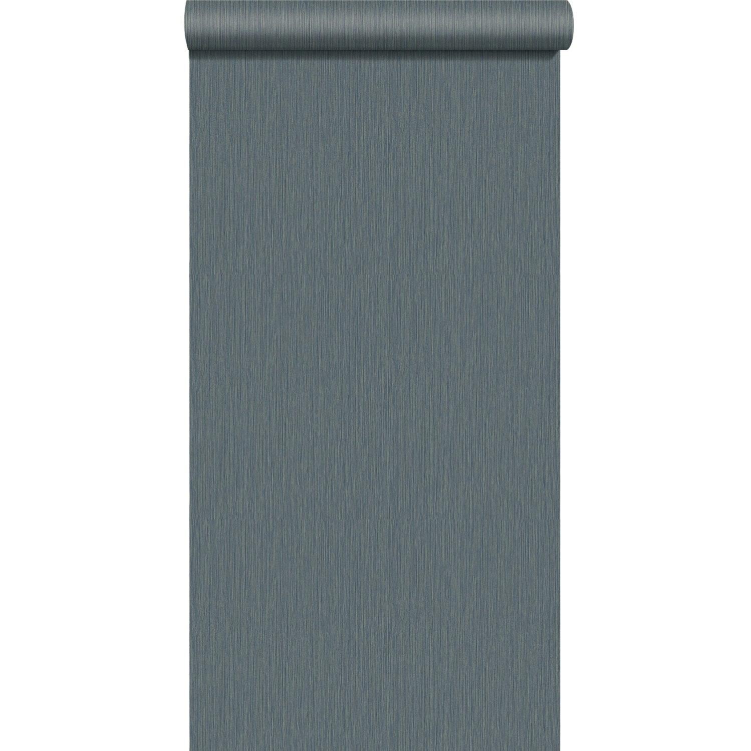 Papier peint intissé Altagamma Uni Fil à Fil navy | Leroy Merlin