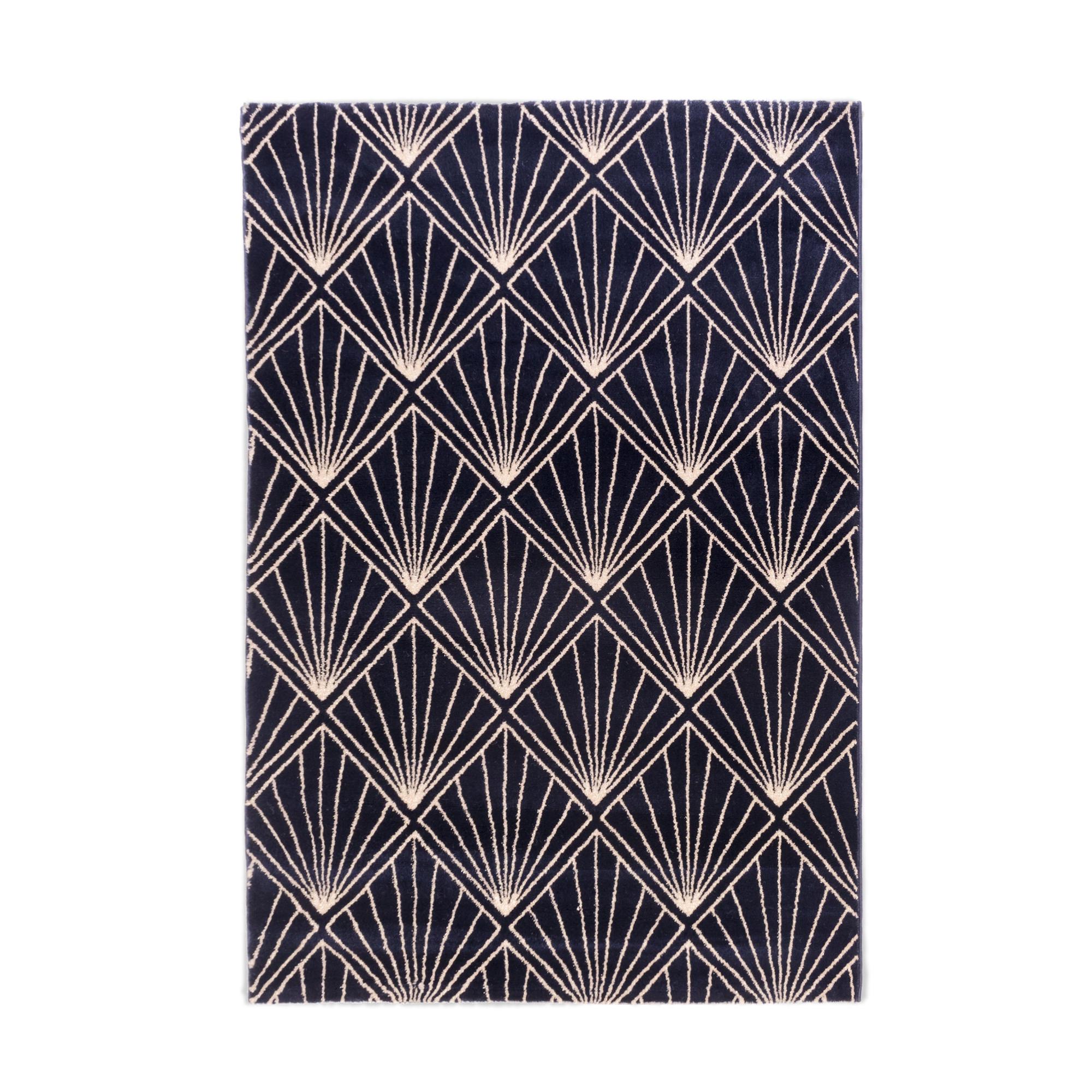 Tapis bleu foncé rectangulaire, l.200 x L.290 cm Luz | Leroy Merlin