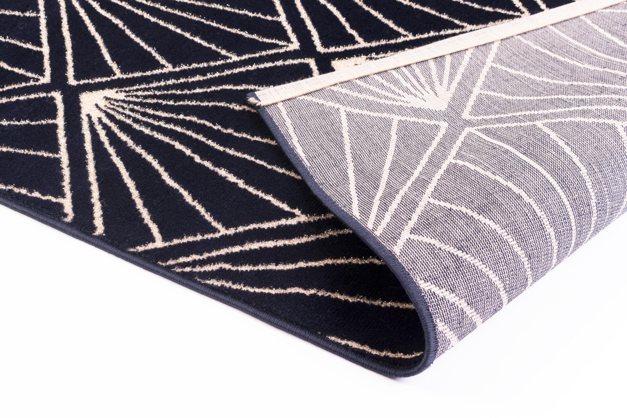 Tapis noir rectangulaire, l.100 x L.150 cm Luz | Leroy Merlin