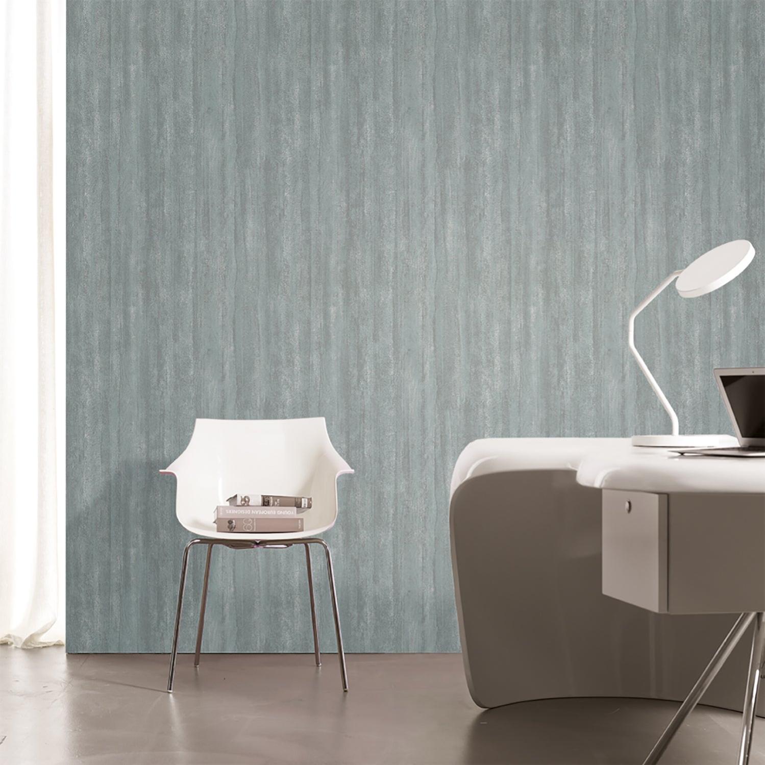 Papier peint intissé SATINEE Coule gris/gris clair | Leroy Merlin