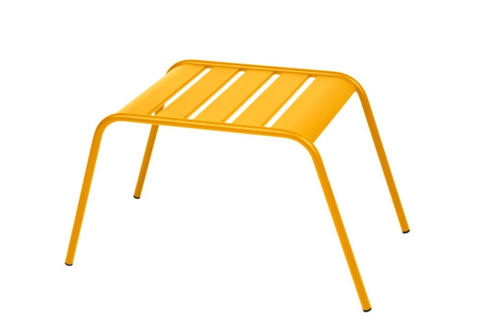 Table de jardin basse FERMOB Monceau rectangulaire jaune / doré 1 ...