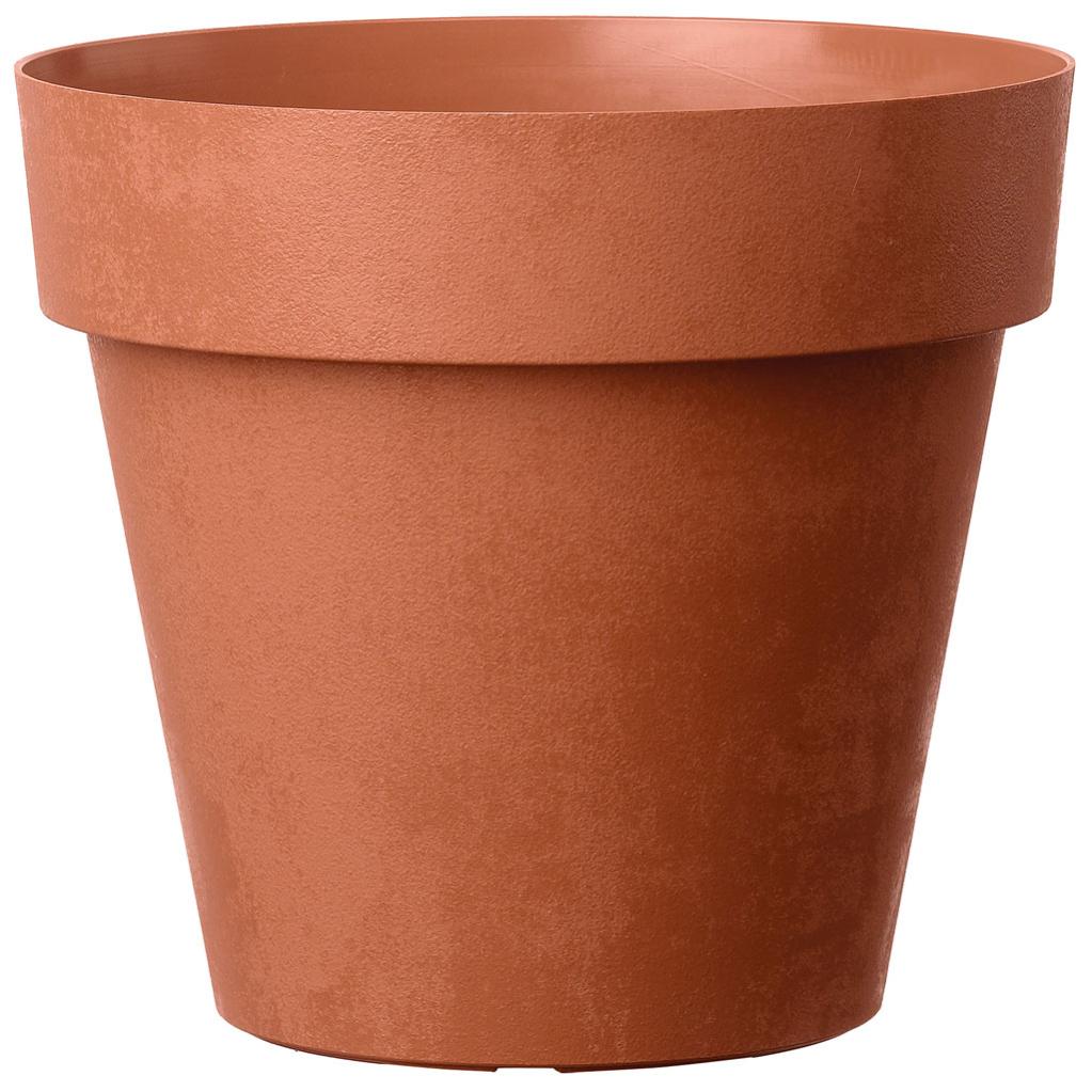Pot de fleurs plastique pot à plante DEROMA Diam.30 x H.27.5 cm terre ...