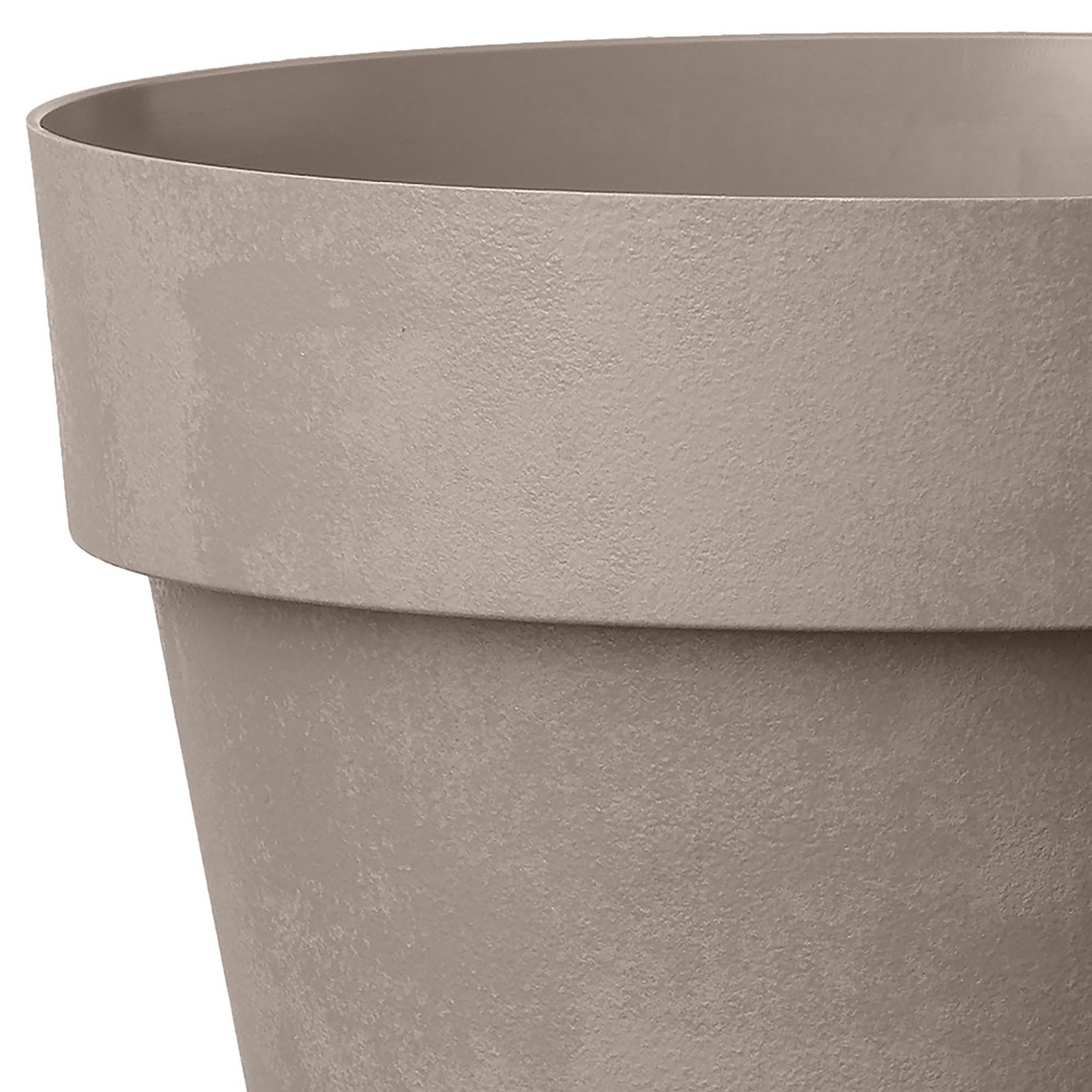 Pot de fleurs plastique pot à plante DEROMA Diam.22 x H.20 cm taupe ...