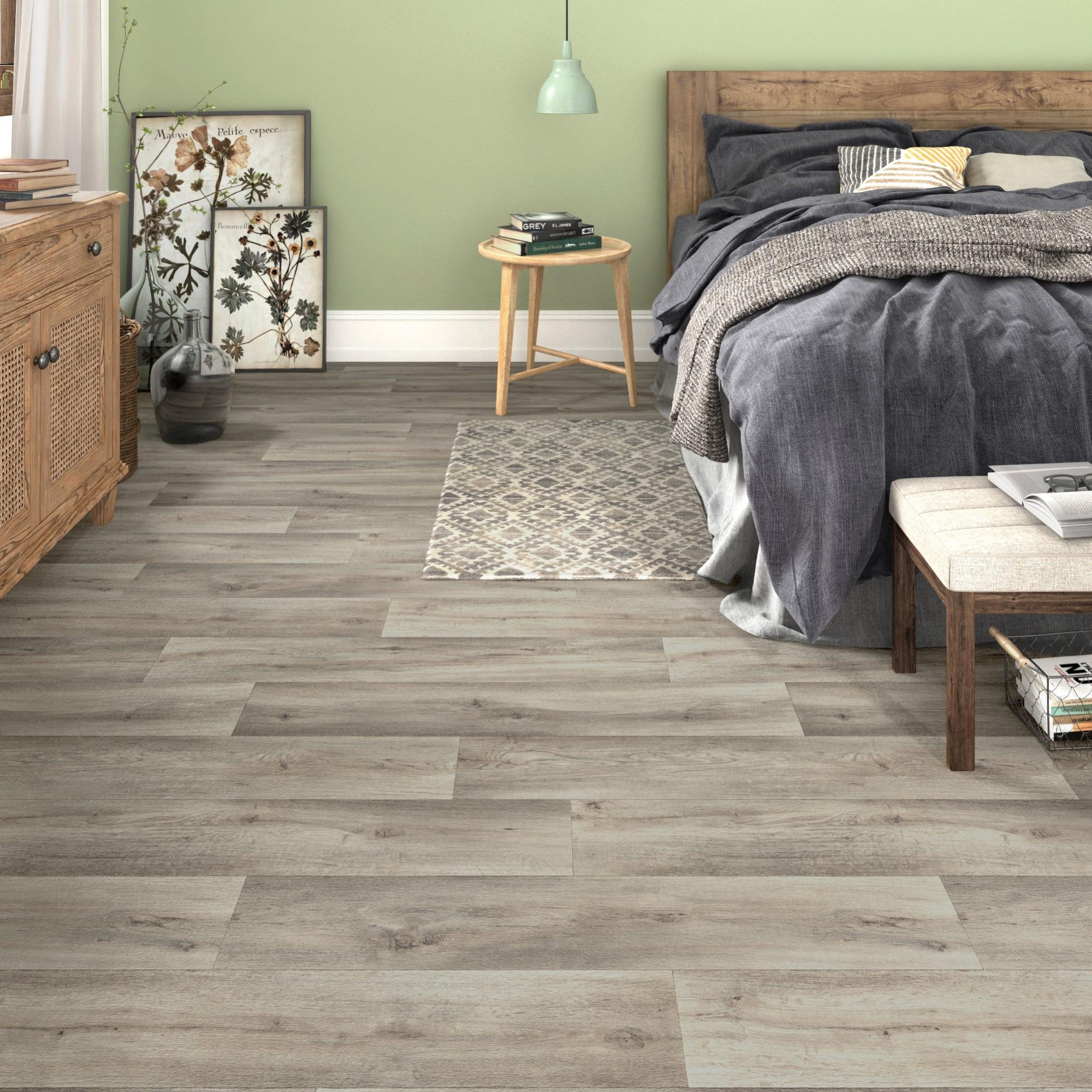 Sol PVC effet parquet taupe silk Livraison incluse l.4 m | Leroy Merlin