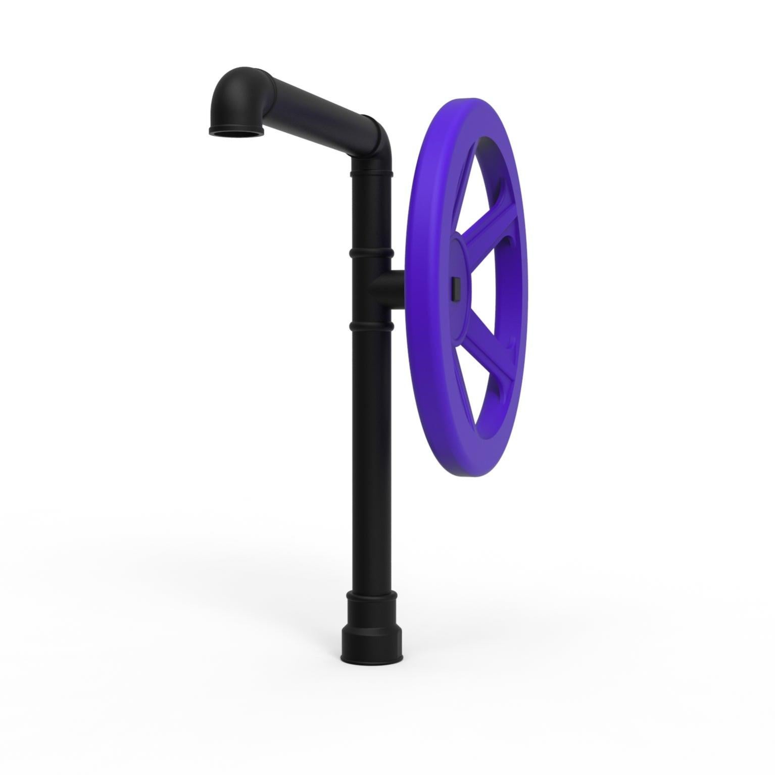 Mitigeur de lavabo haut noir et violet mat, MARTI 1921 0135 | Leroy Merlin