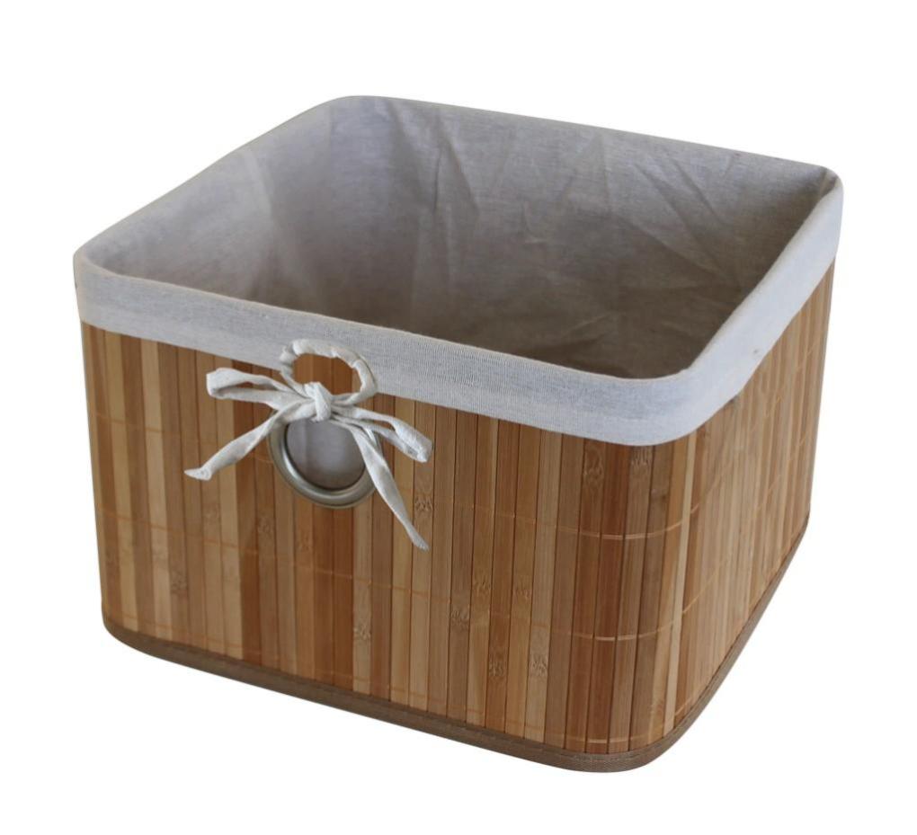Panier de rangement bambou BOX & BEYOND H.20 x l.31 x P.31 | Leroy Merlin